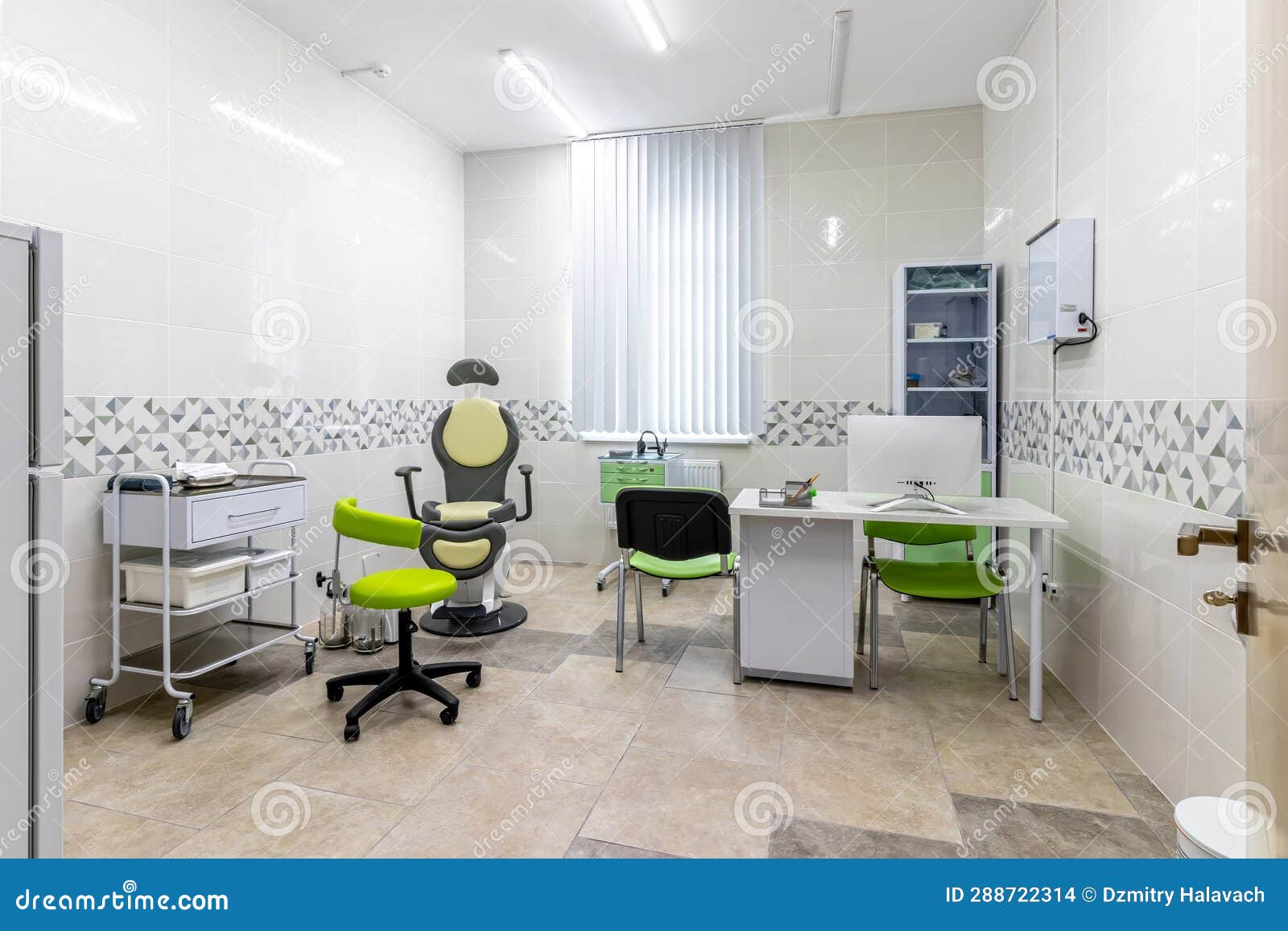 Modern Medical Office Interior with Computer and Examination Table ...