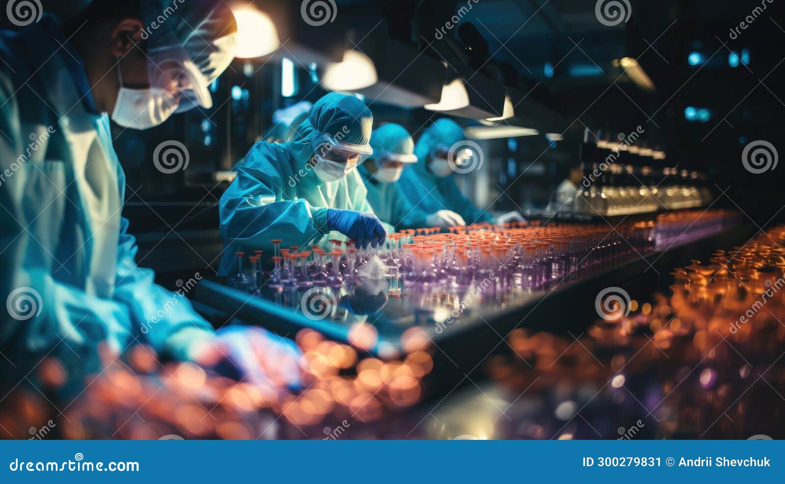 Modern Medical Research Laborator with Scientists Working Analyzing ...