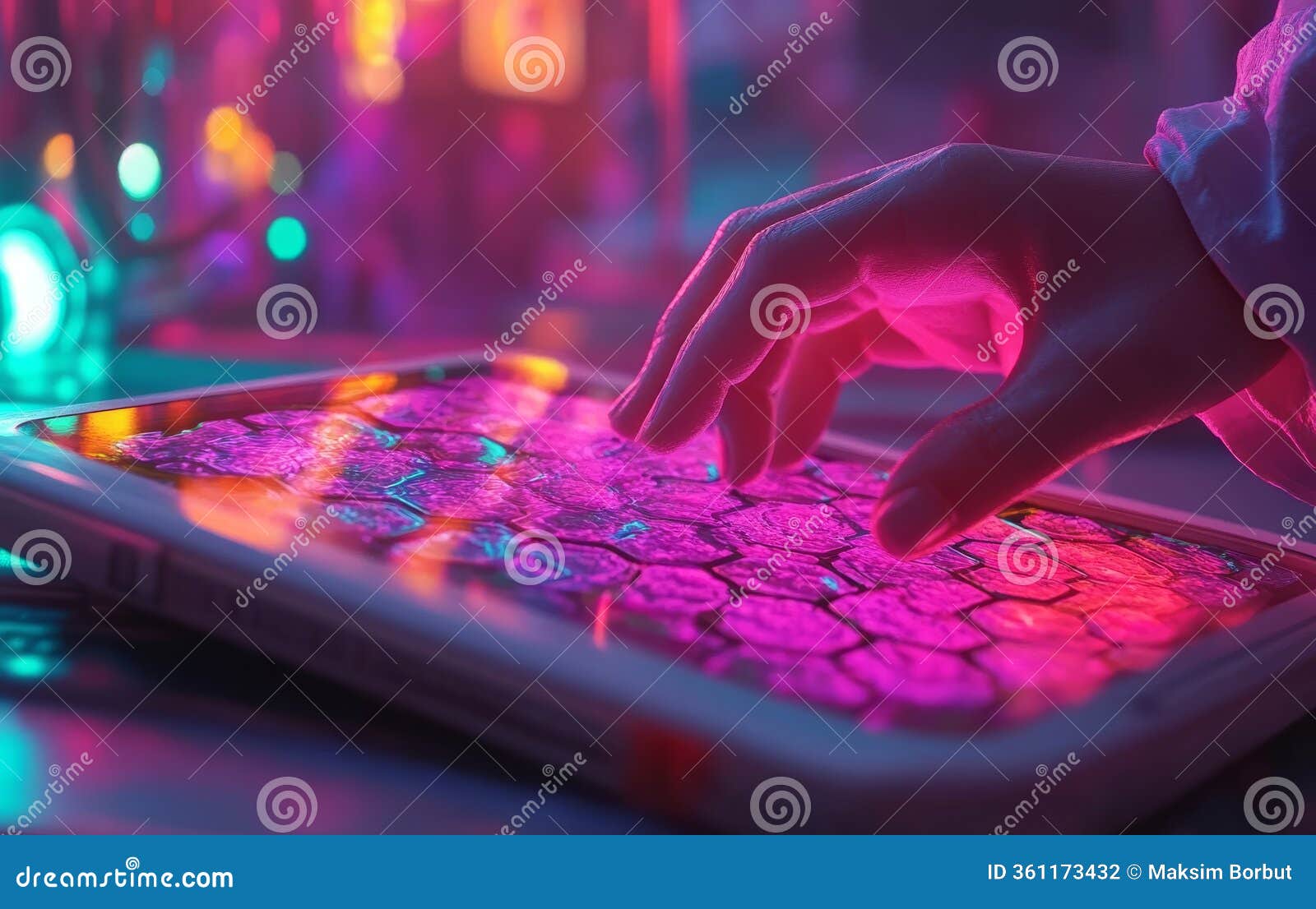 In a Modern Medical Setting, a Doctor Uses a High-tech Note Board Stock ...