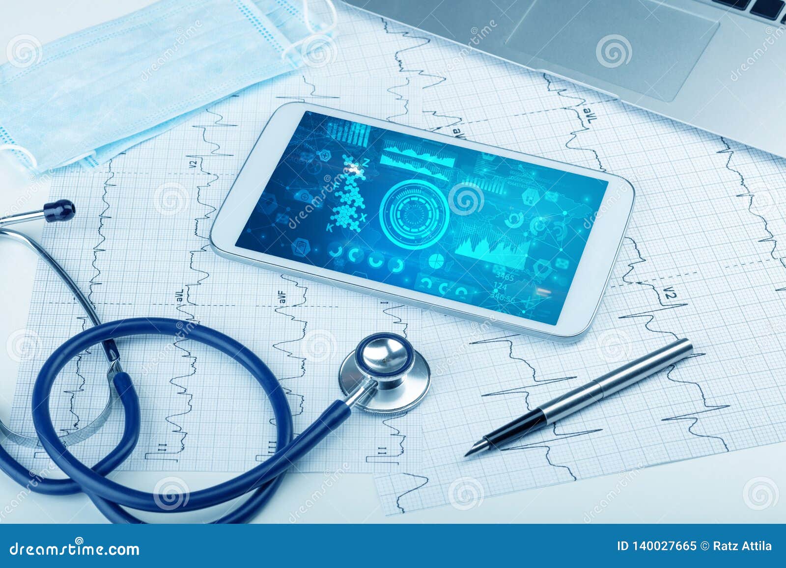Modern Medical Technology System and Devices Stock Illustration ...