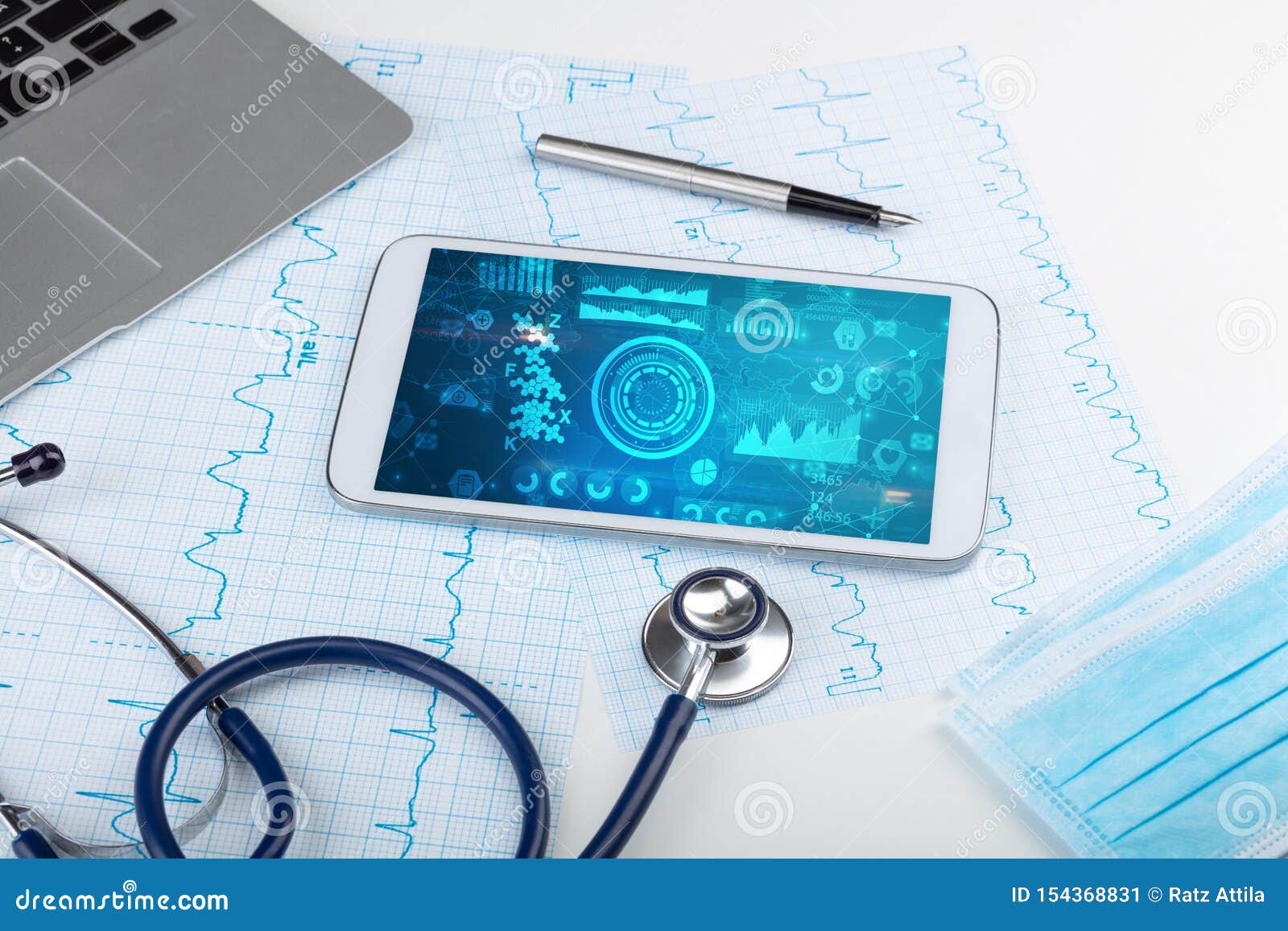 Modern Medical Technology System and Devices Stock Image - Image of ...