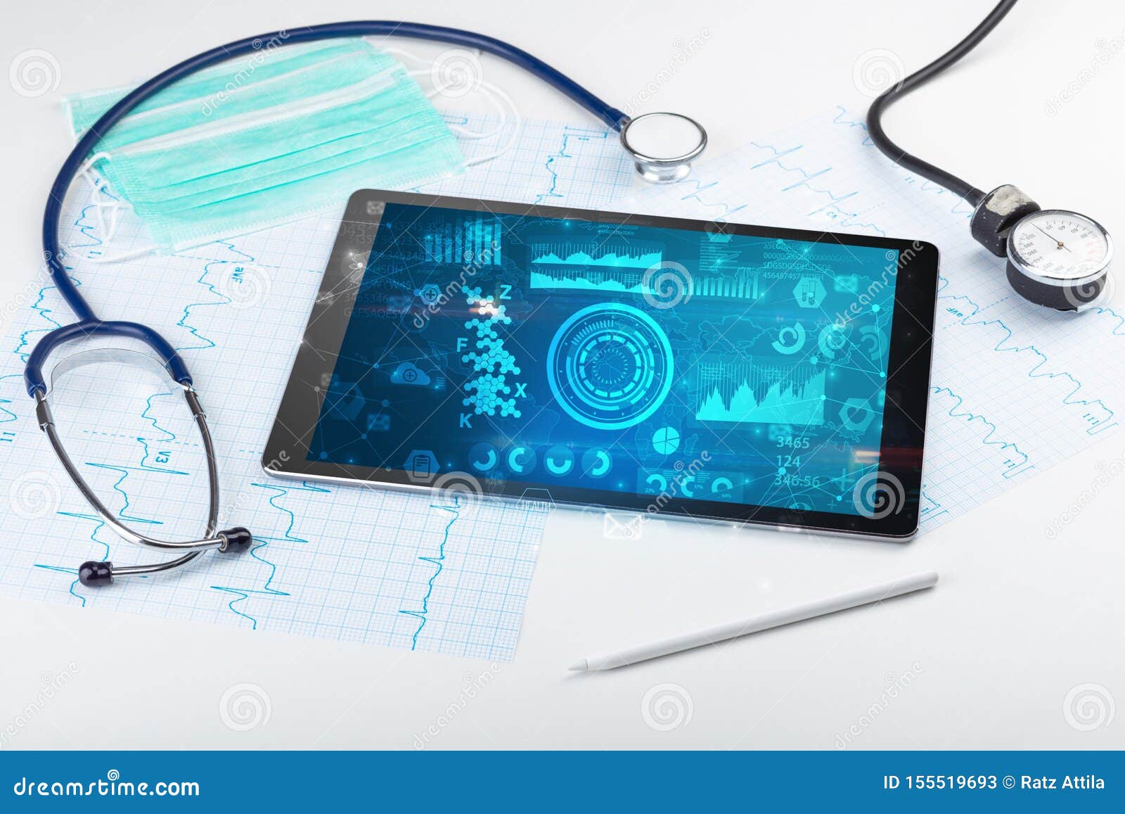 Modern Medical Technology System and Devices Stock Image - Image of ...
