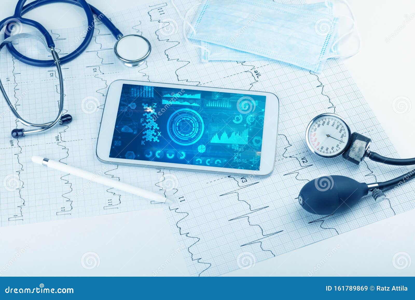 Modern Medical Technology System and Devices Stock Image - Image of ...