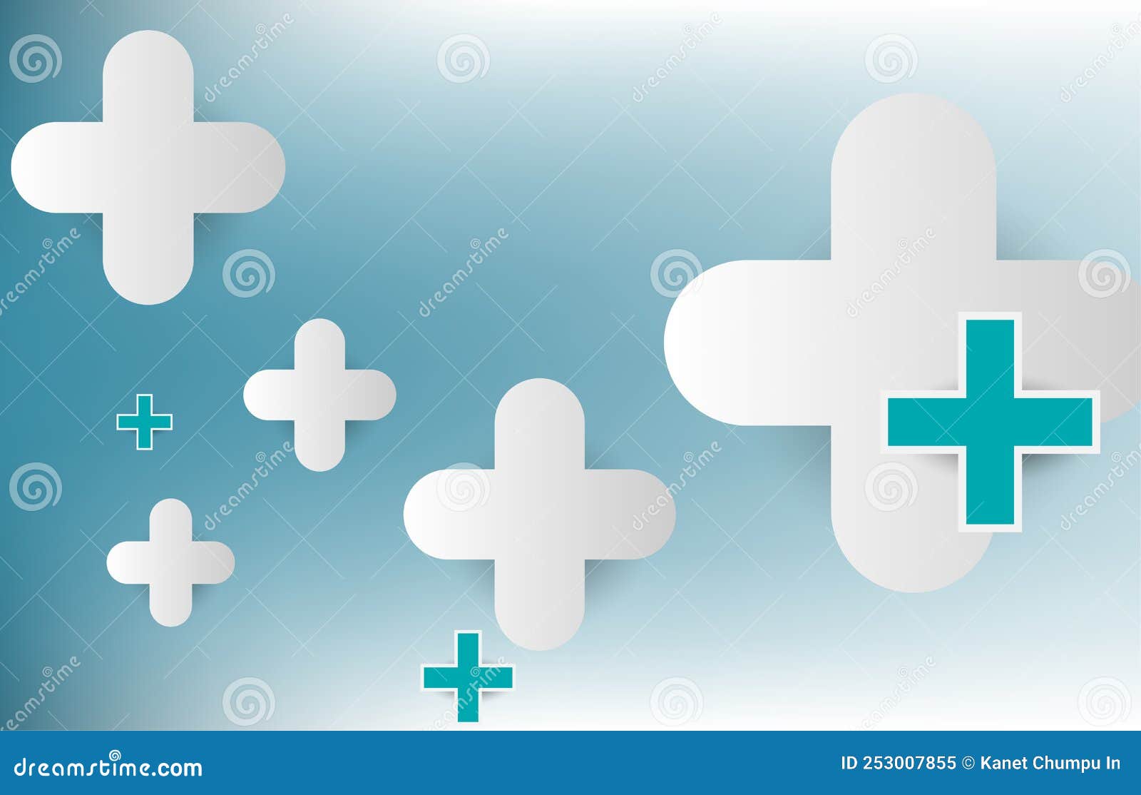 Modern Medical Wallpaper Medical Cross Shape Stock Vector