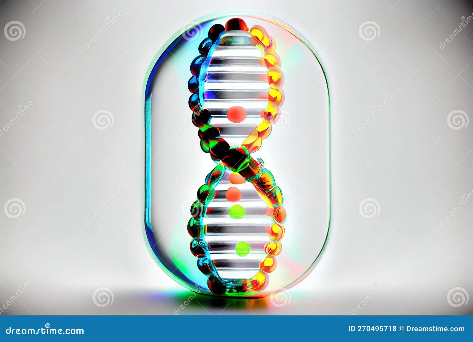 Modern Medicine with DNA Structure Inside Pill Concept Stock ...