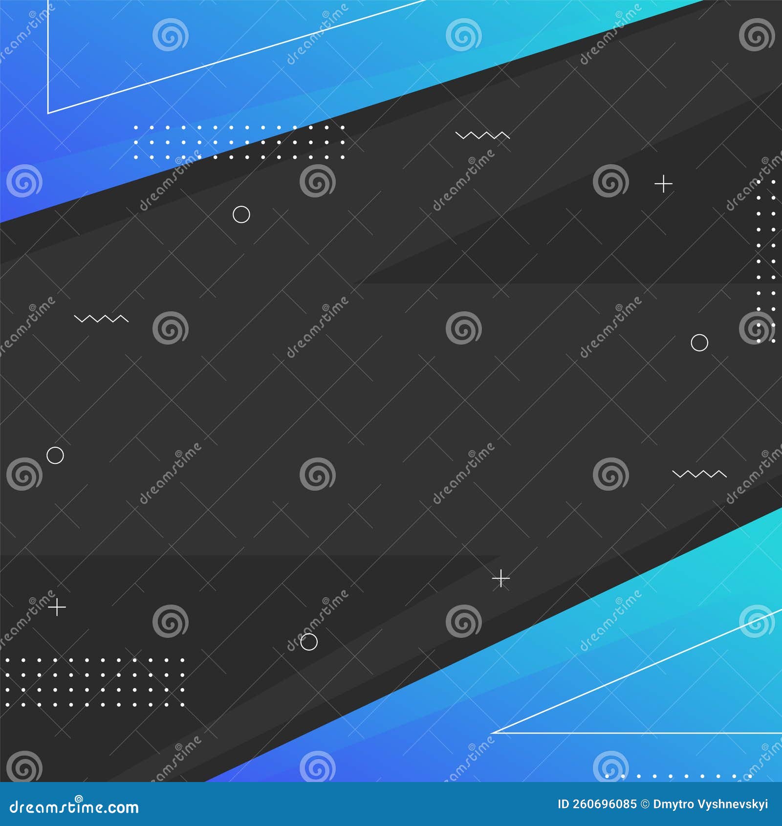 Modern Memphis Design Square Template Stock Vector - Illustration of ...