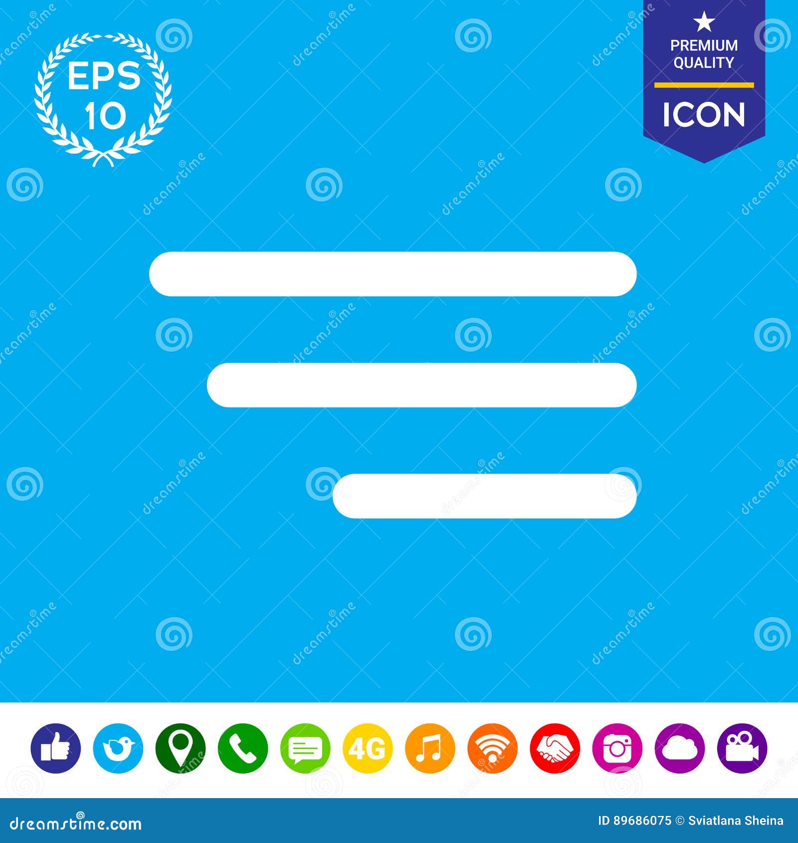 Modern Menu Icon for Mobile Apps and Websites Stock Illustration ...