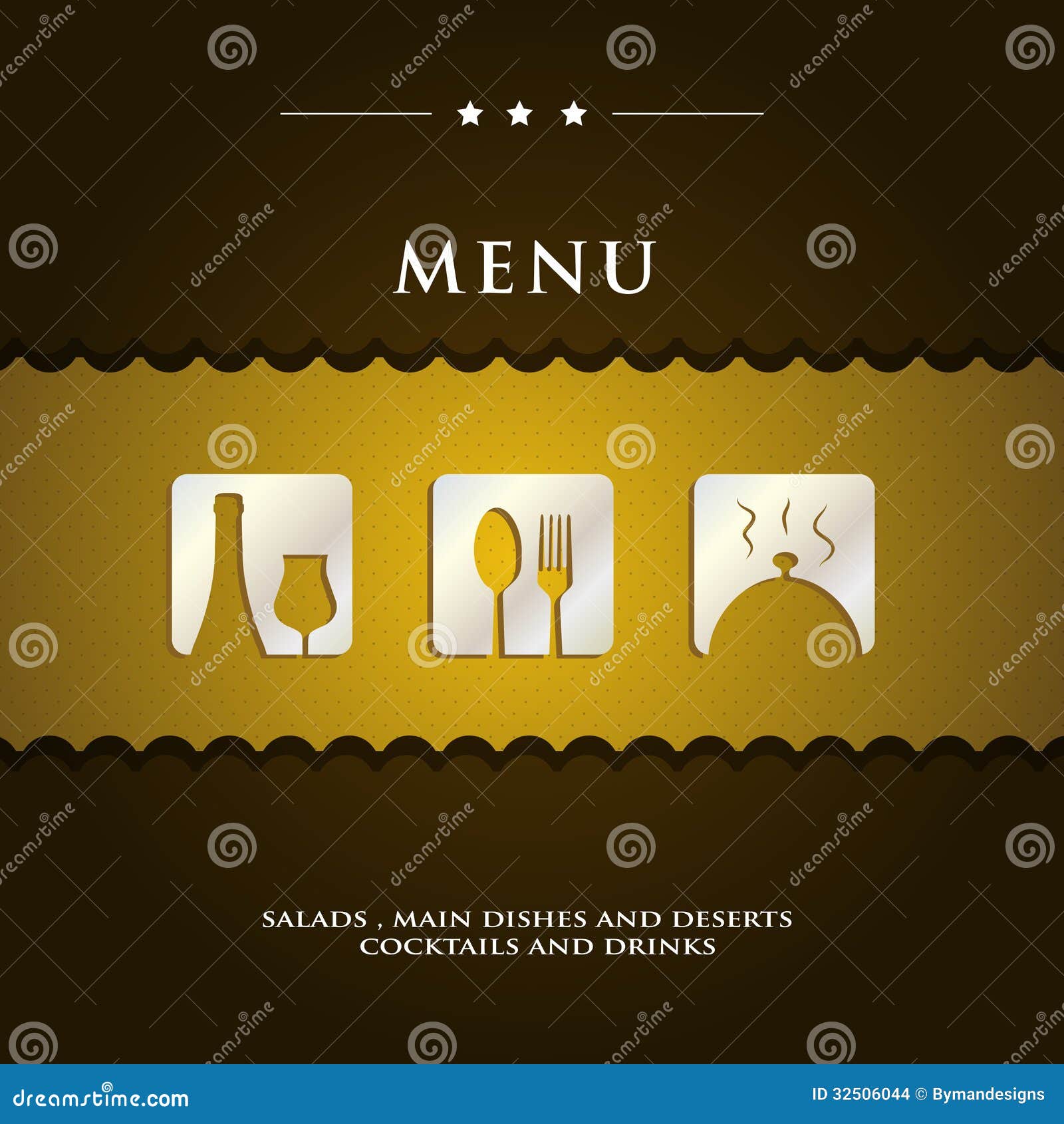 Modern Menu Sample Presentation Stock Vector - Illustration of meal ...