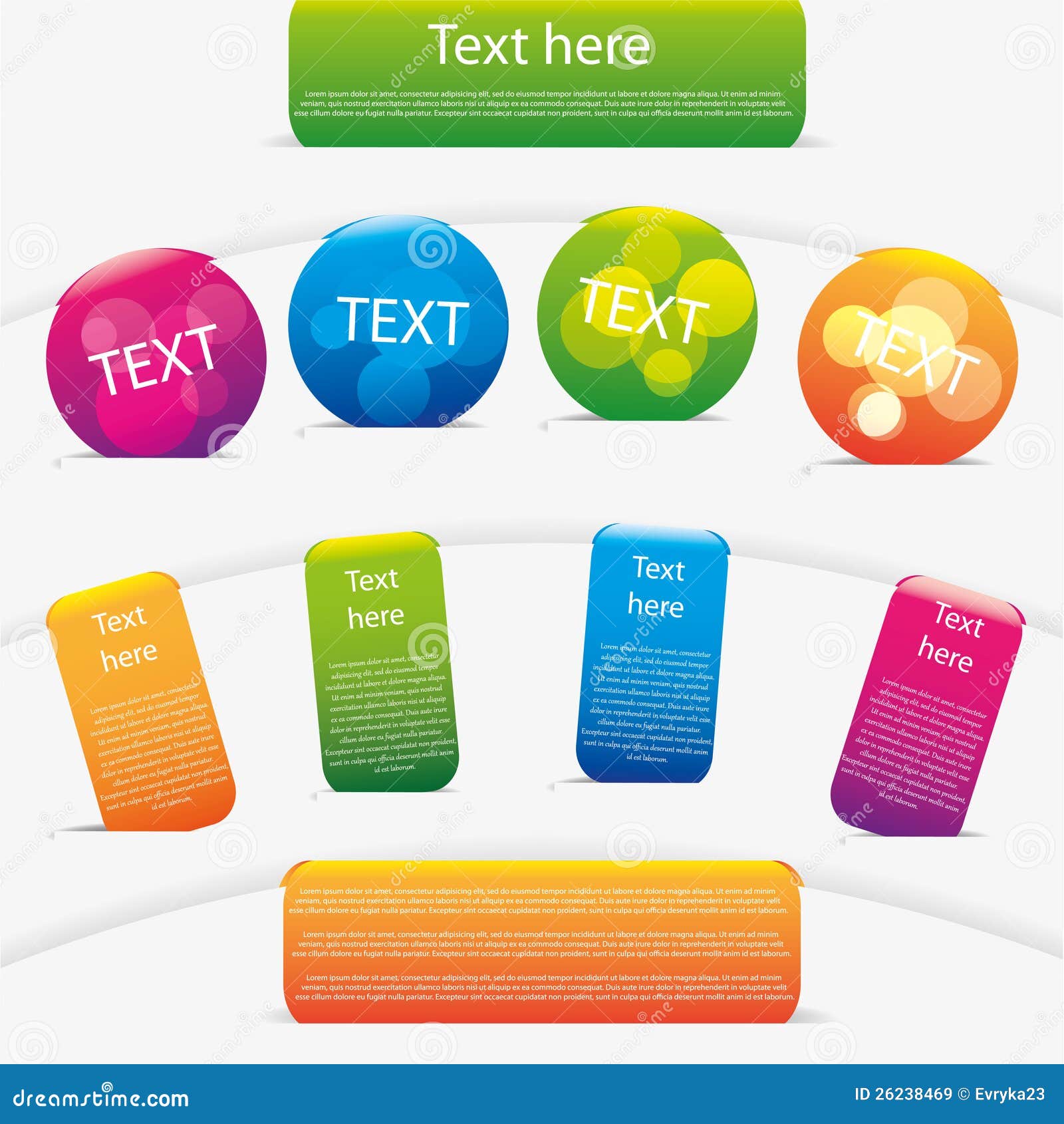 Modern message notes set stock vector. Illustration of color - 26238469