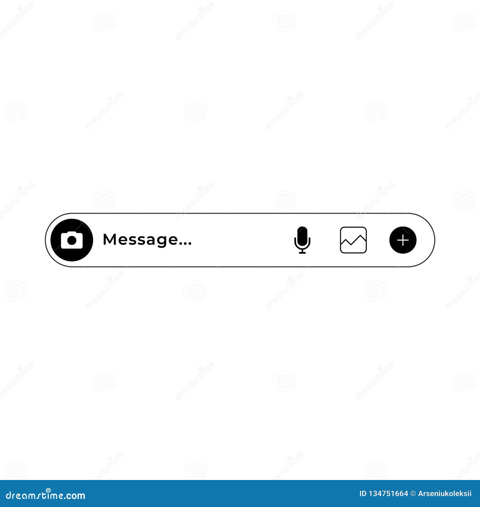 Modern Messenger Message Textbox Template for Chatting Stock Vector ...
