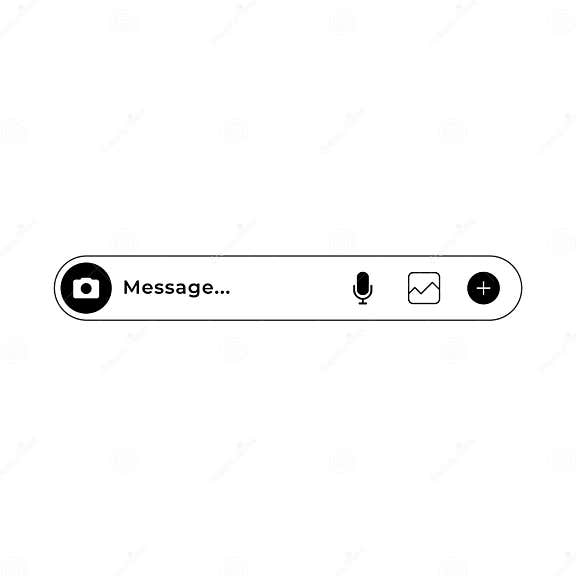 Modern Messenger Message Textbox Template for Chatting Stock Vector ...