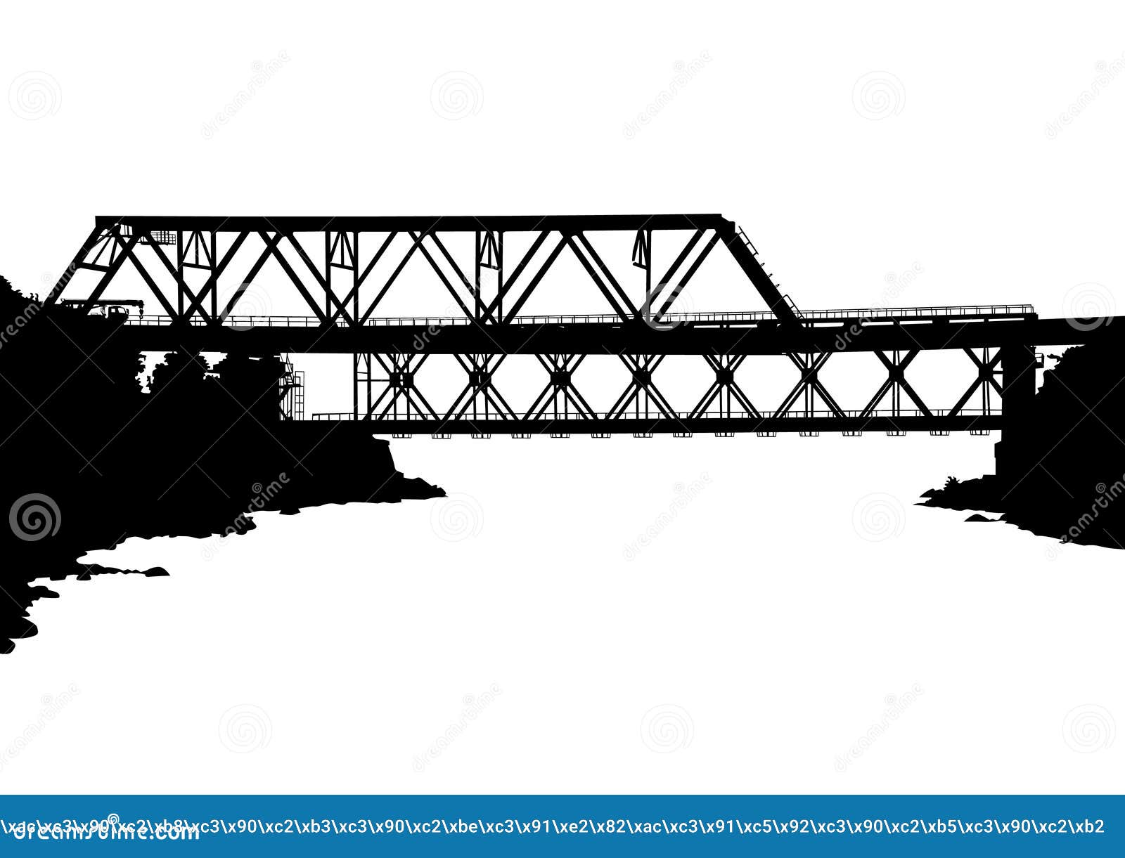 Modern metal bridge one stock vector. Illustration of architecture ...