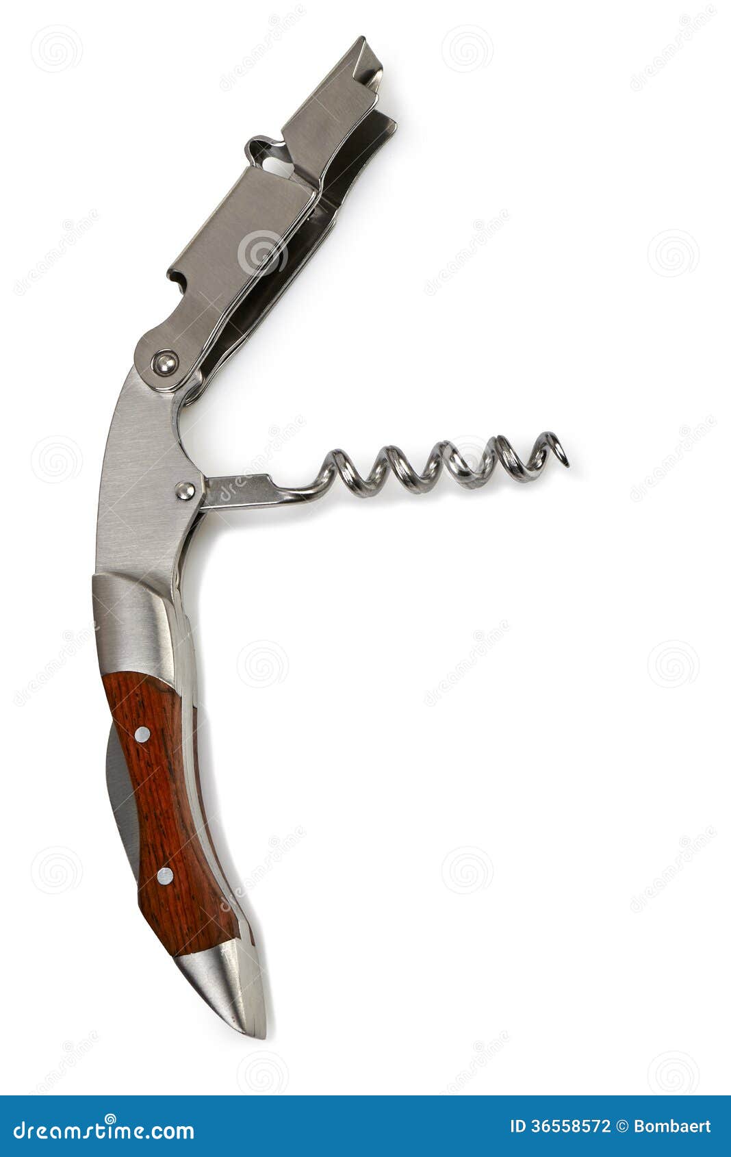 Modern metal corkscrew stock photo. Image of handle, iron - 36558572