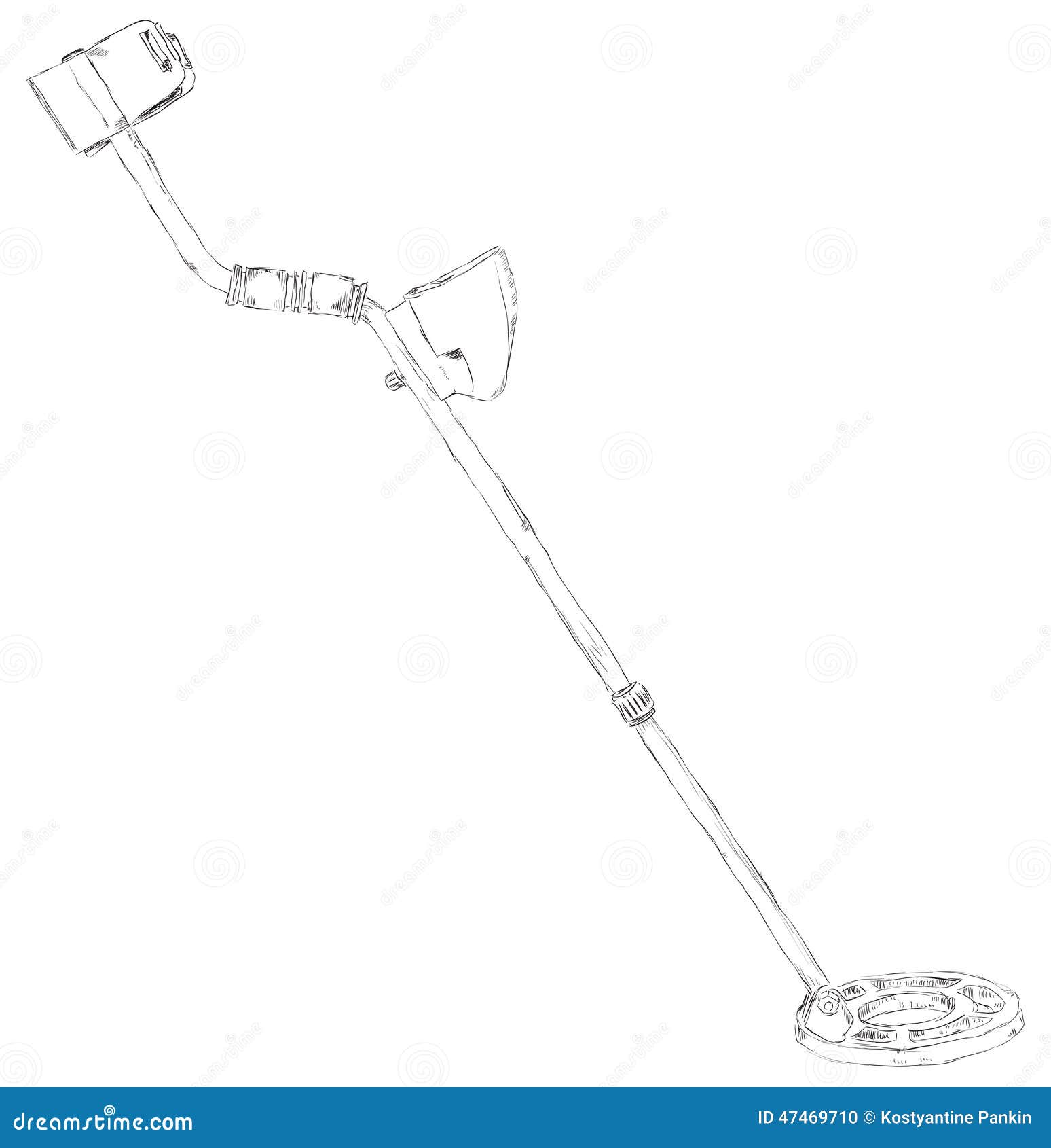 Modern Metal Detector Treasure Hunt Stock Vector - Illustration of ...