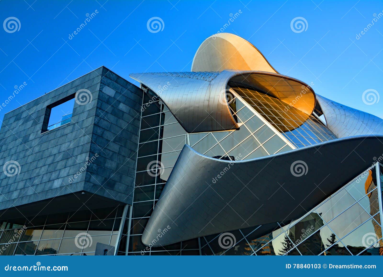 Modern Metal and Glass Building Editorial Stock Photo - Image of grey ...