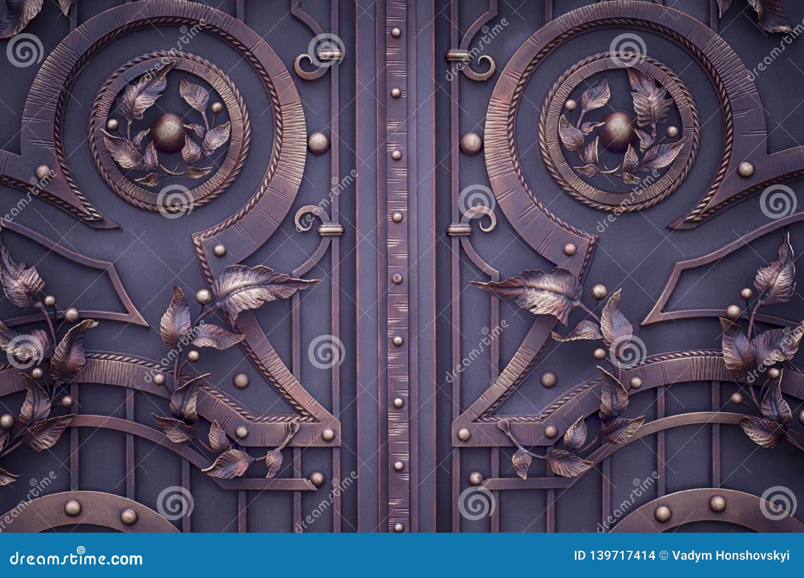 Modern Metal Processing. Forged Gates Stock Photo - Image of iron ...