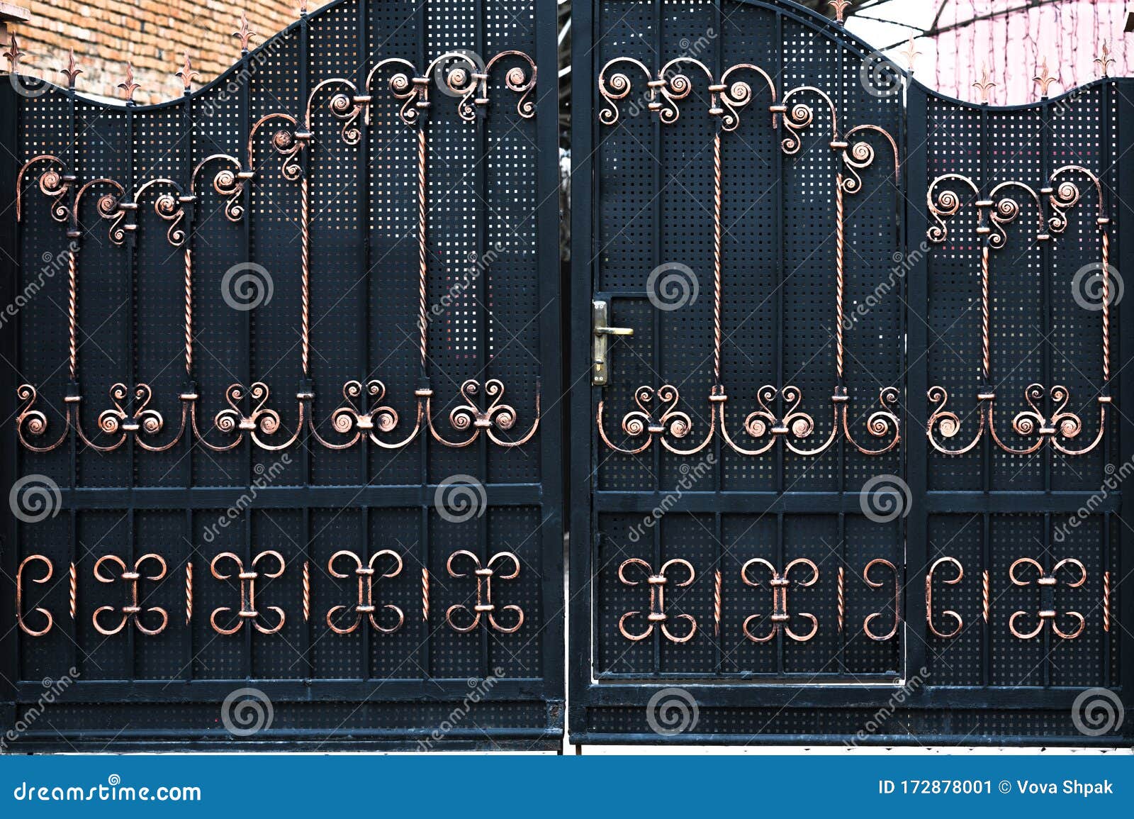 Modern Metal Processing. Forged Gates Stock Image - Image of processing ...