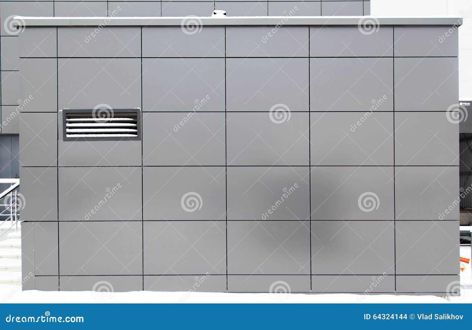 Modern Metal Tile Facade with Louver Stock Photo - Image of building ...