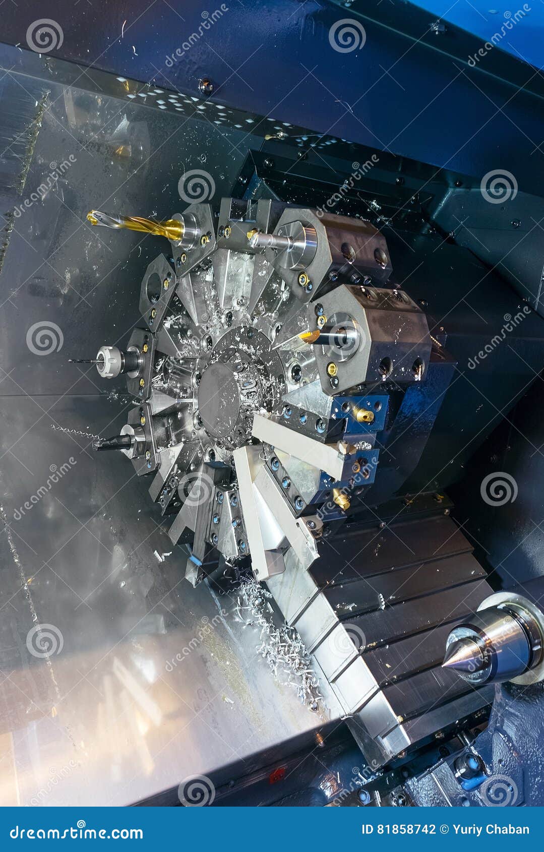 Modern Metal Working Machine Stock Photo - Image of hole, factory: 81858742