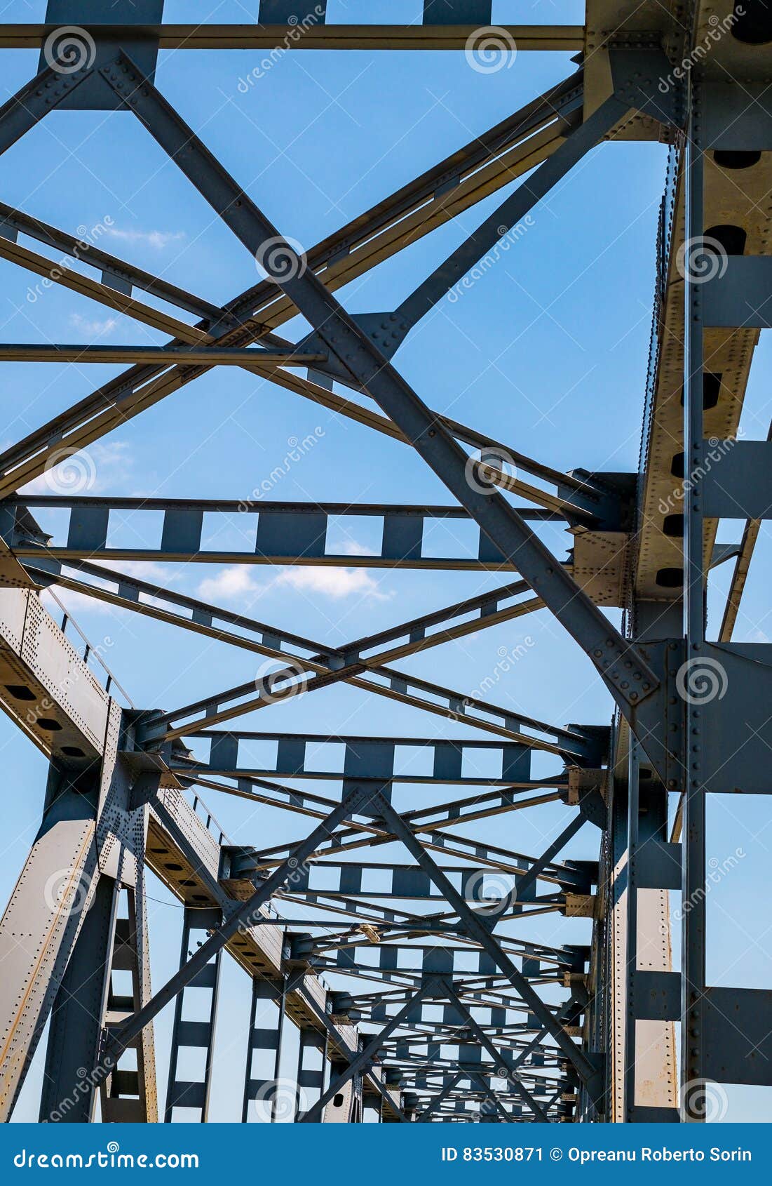 Modern Metallic Building Construction Stock Image - Image of light ...