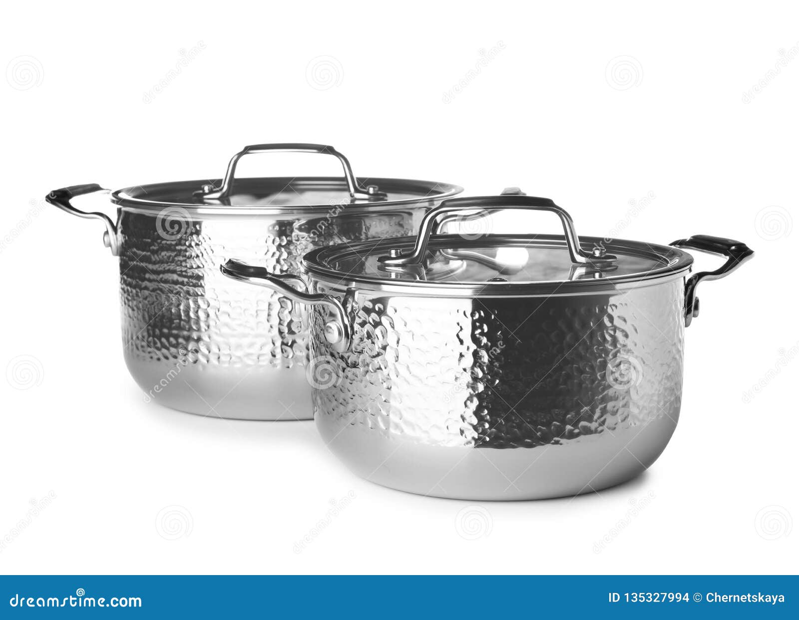 Saucepans On Modern Kitchen Range Royalty-Free Stock Image ...
