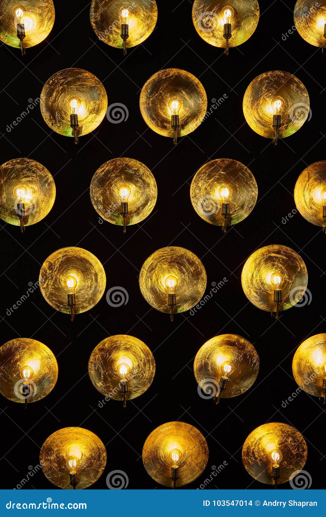 A Modern Metallic Lamp with Light Bulbs Stock Photo - Image of bright ...