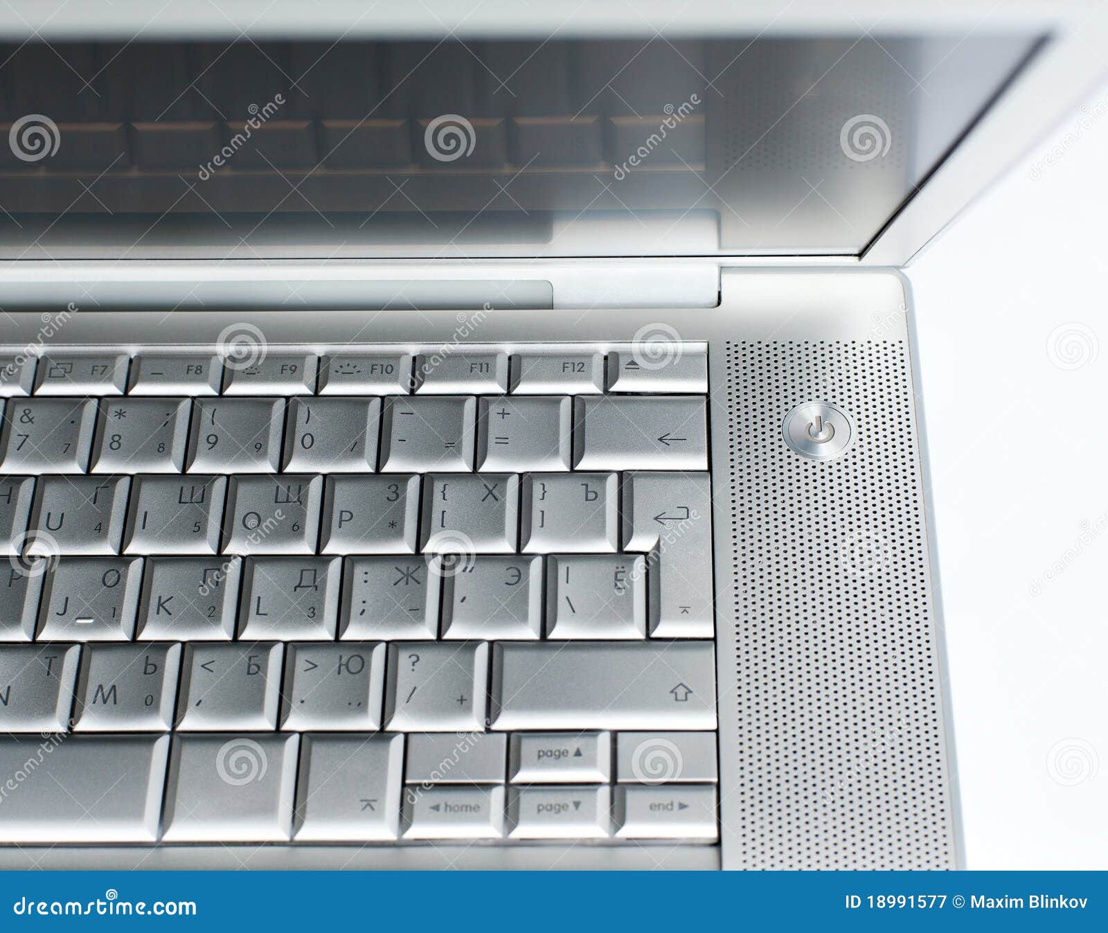 Modern metallic laptop stock image. Image of design, white - 18991577