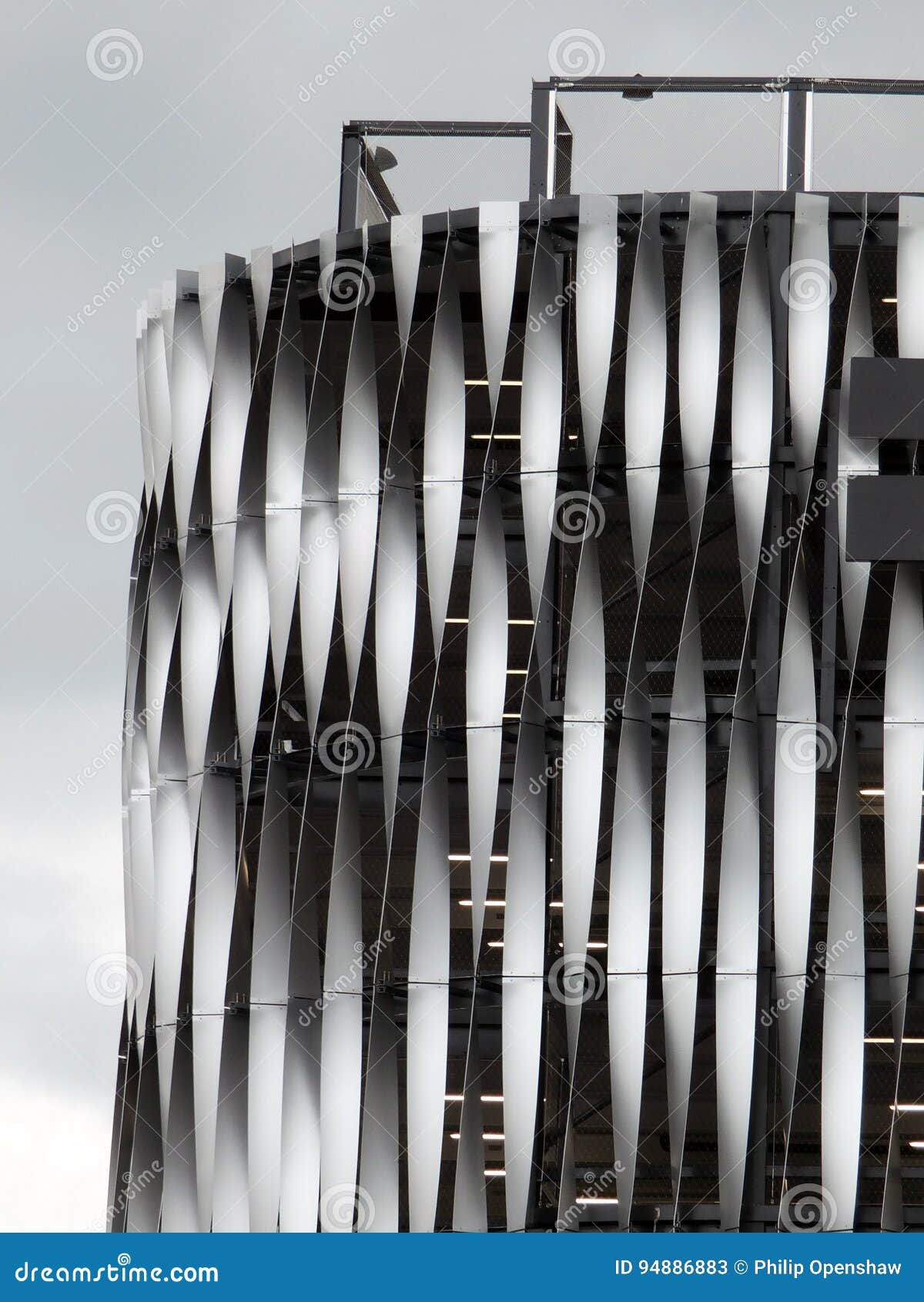 Modern Metallic Steel Building Stock Image - Image of concept ...