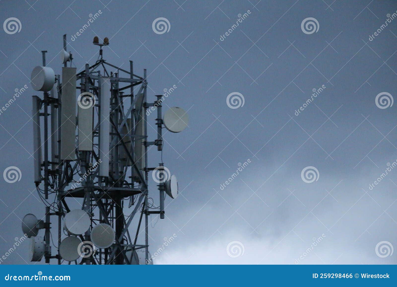 Modern Metallic Teleporter with a Raincoat Sky on the Horizon Stock ...