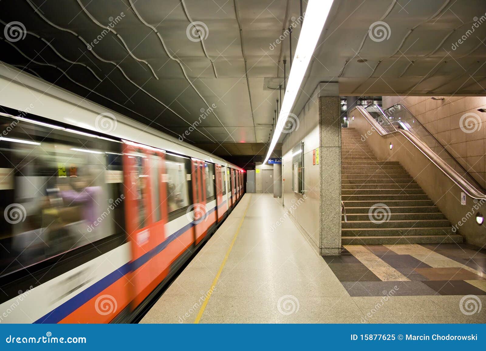 Modern metro station. stock image. Image of dynamic, fast - 15877625