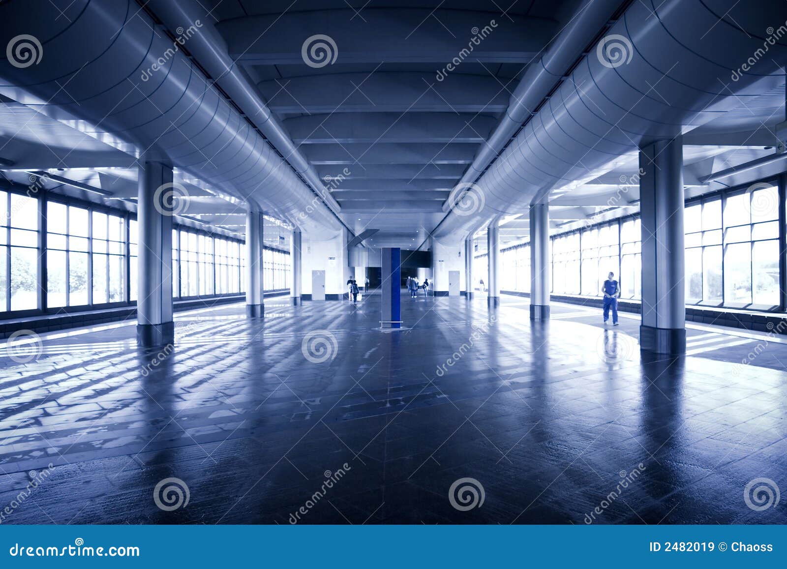 Modern metro station stock image. Image of corridor, fluorescent - 2482019