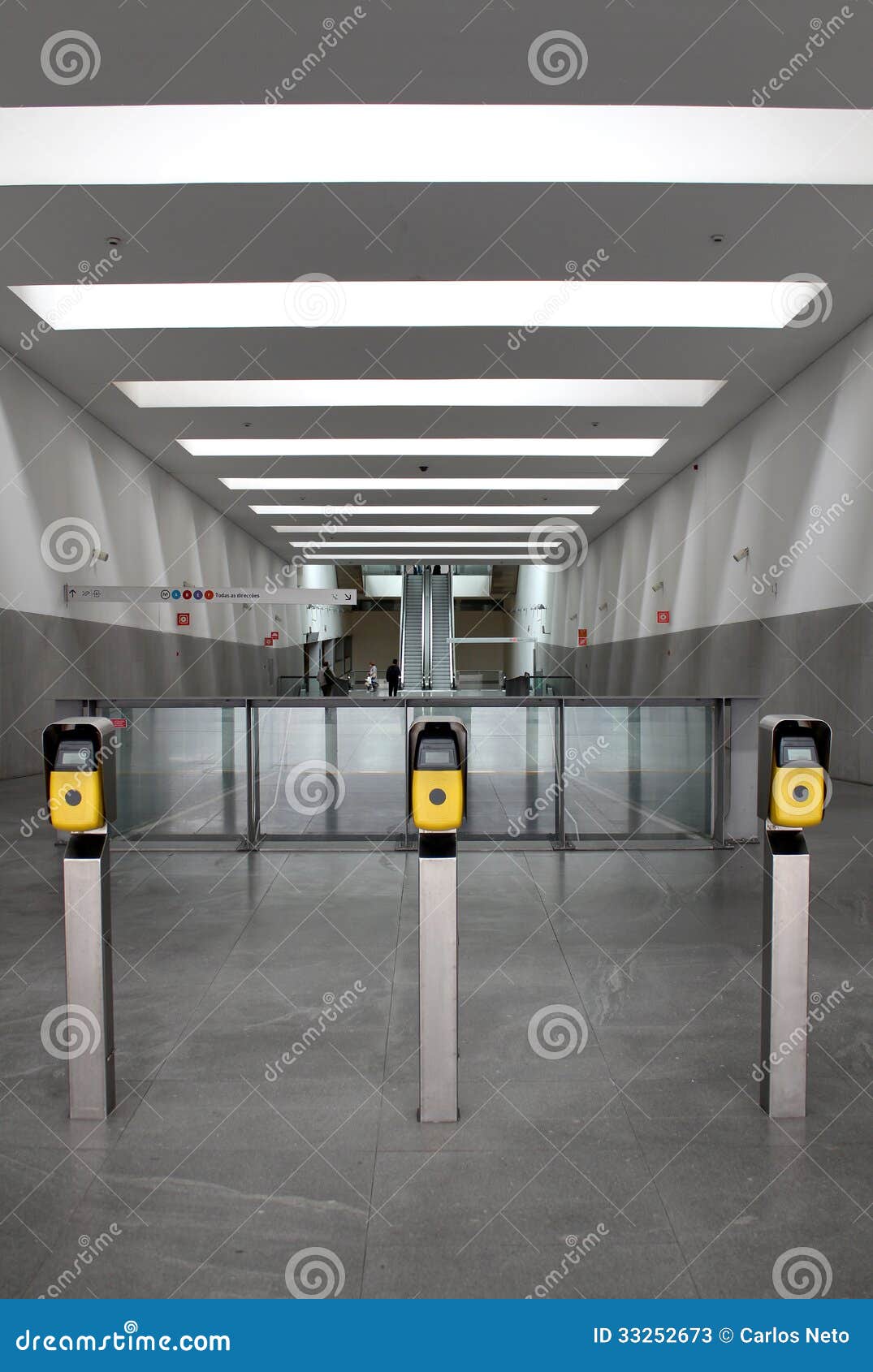 Modern Metro Station Architecture Perspective Stock Image - Image of ...