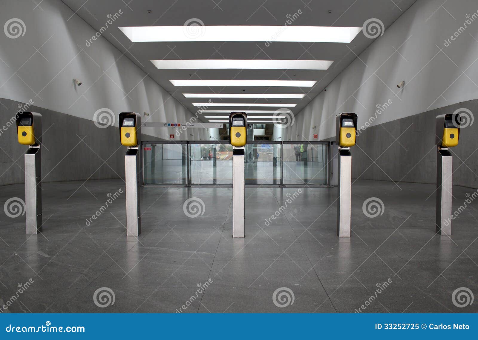 Modern Metro Station Architecture Perspective Stock Image - Image of ...