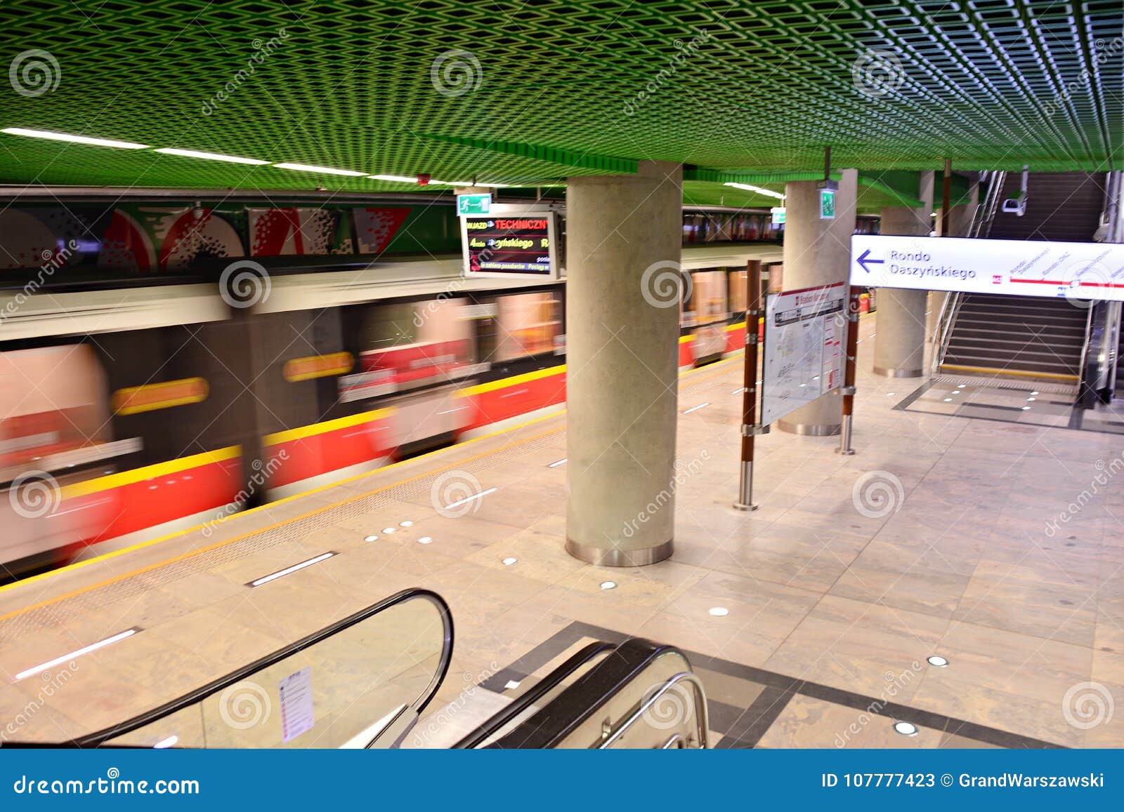 Modern metro station stock image. Image of blur, journey - 107777423