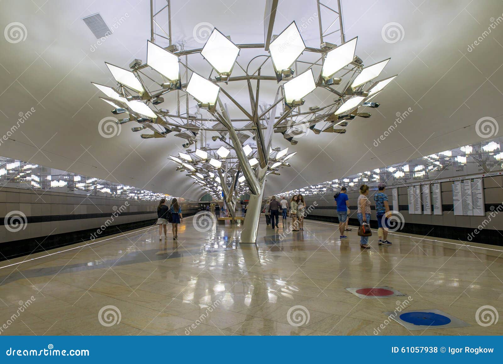 Modern Metro Station in Moscow Editorial Stock Photo - Image of design ...