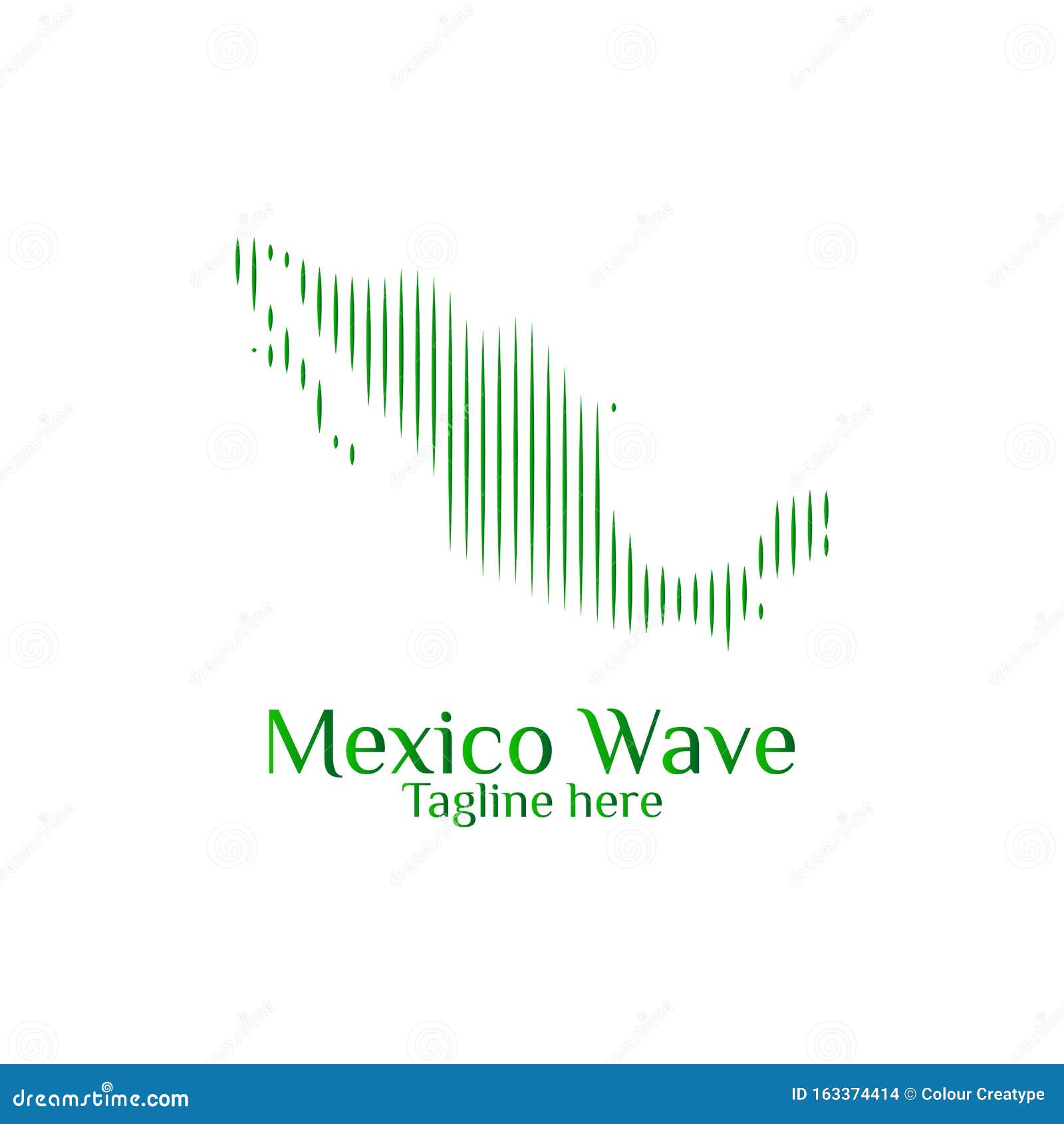 Modern Mexico Wave Logo Template Designs Vector Illustration Simple ...
