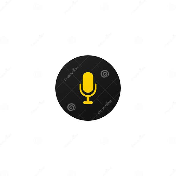 Modern Mic Button for Mobile Apps and Web Sites Stock Vector ...