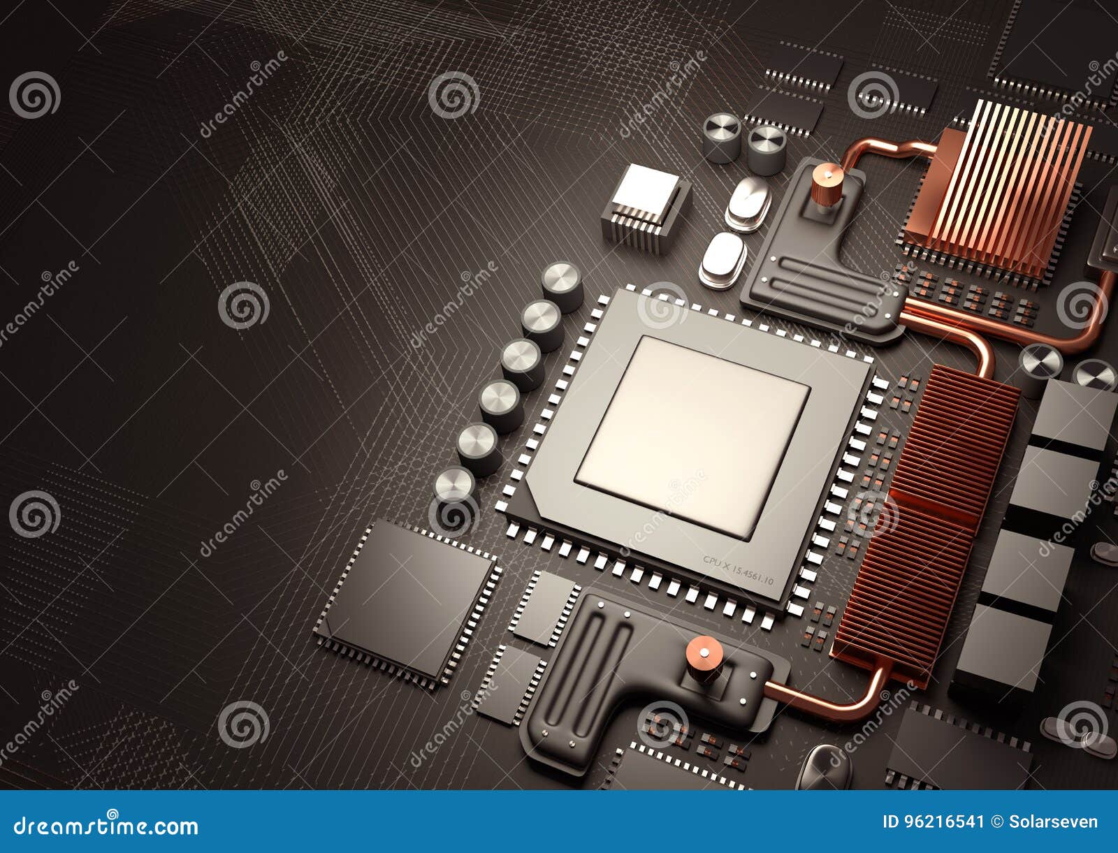 Modern Micro Circuits and Technology Stock Illustration - Illustration ...