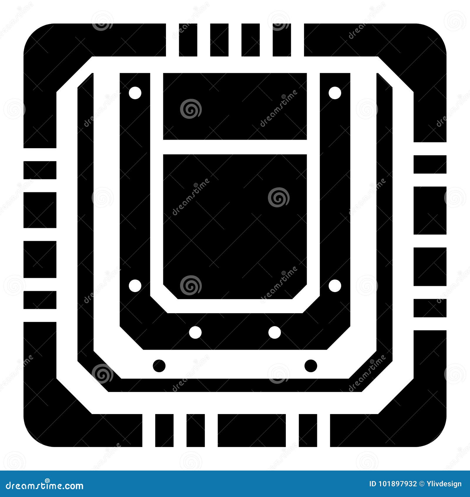 Modern Microchip Icon, Simple Black Style Stock Vector - Illustration ... Modern Microchip Icon, Simple Black Style Stock Vector - Illustration ...