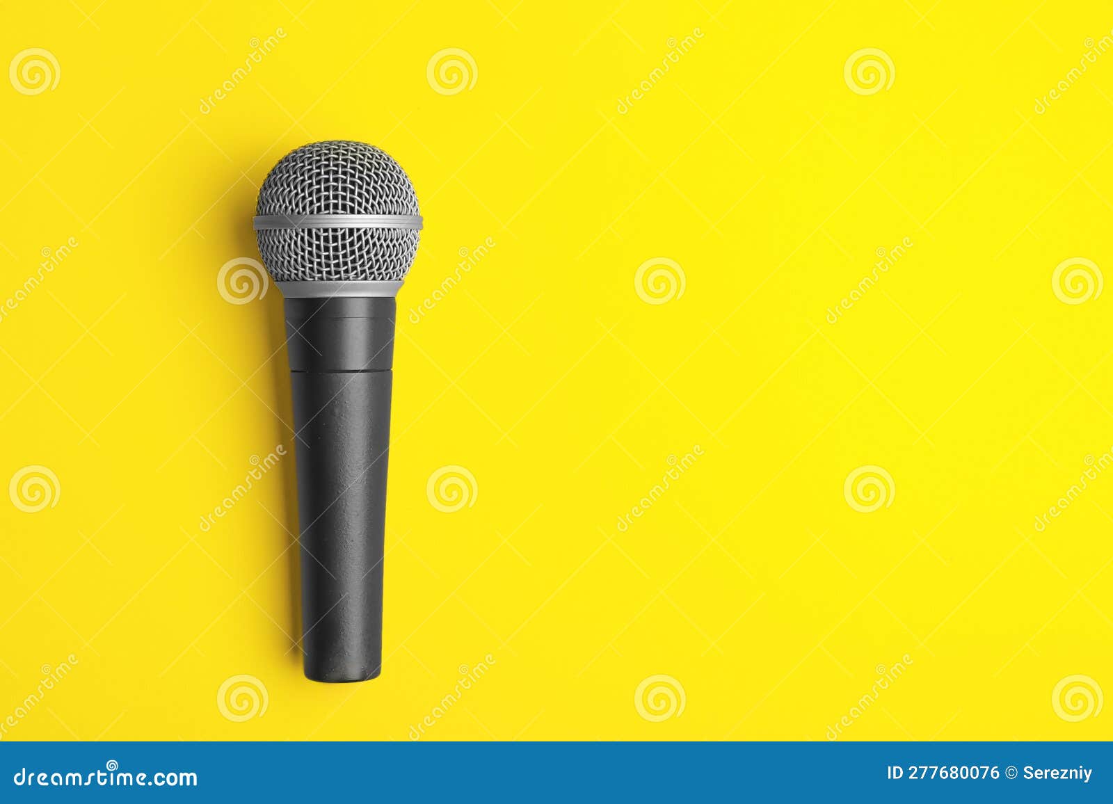 Modern Microphone on Color Background Stock Photo - Image of concert ...