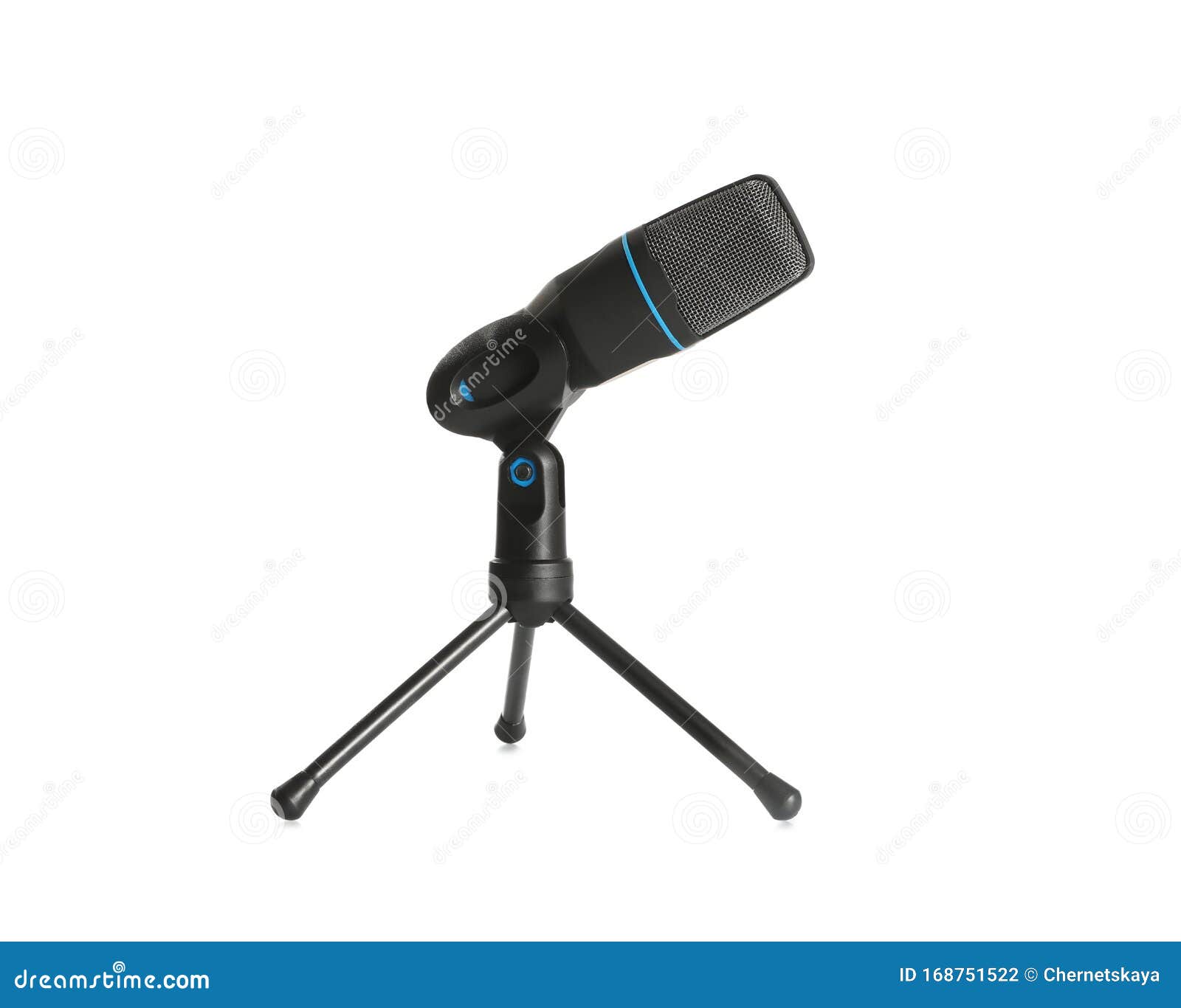 Modern Microphone Isolated. Journalist`s Equipment Stock Photo - Image ...