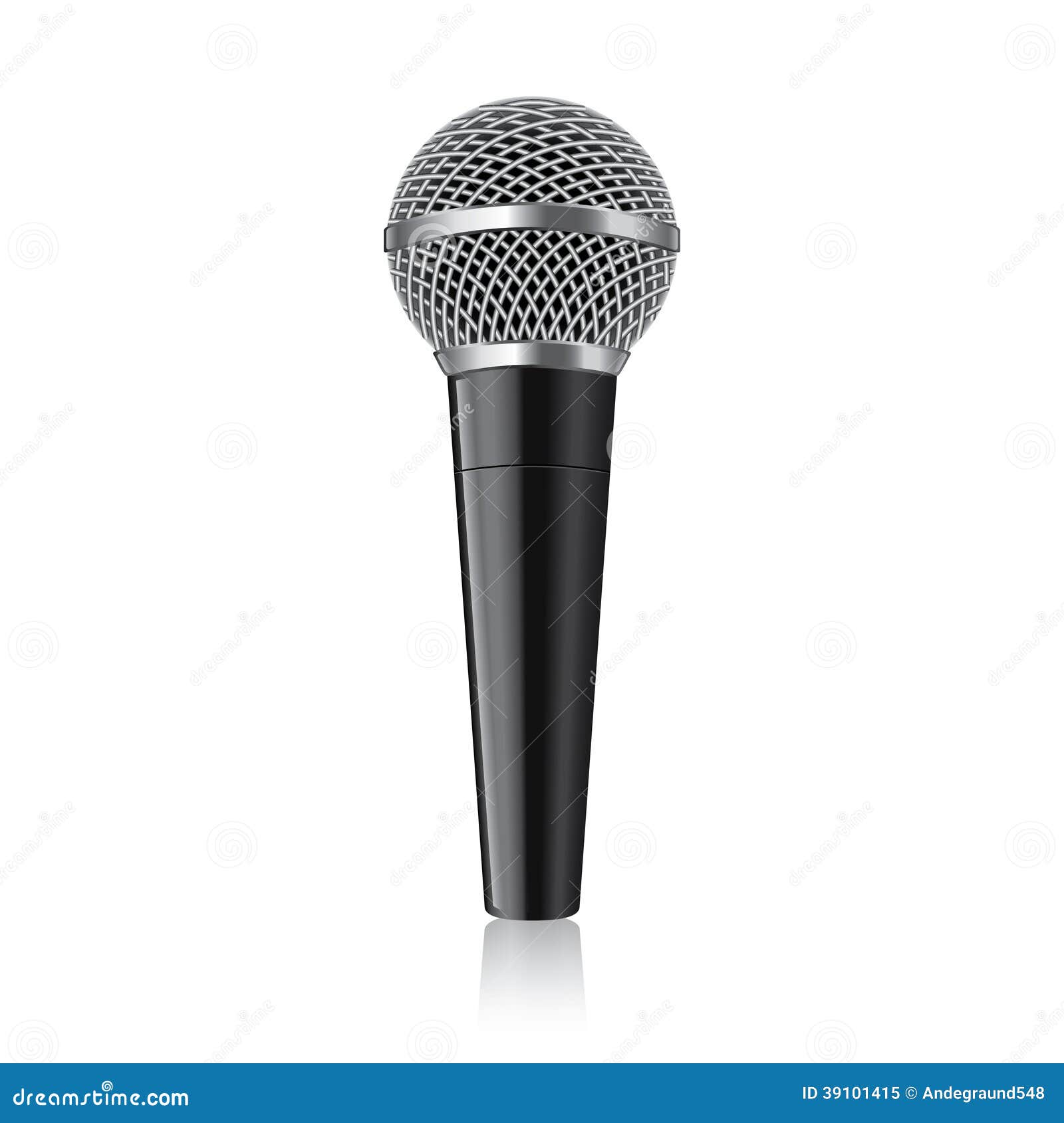 Modern Microphone Vector Illustration Stock Vector - Illustration of ...
