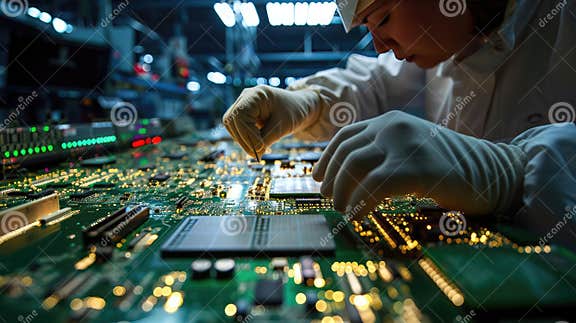 Modern Microprocessor Industry Stock Illustration - Illustration of ...