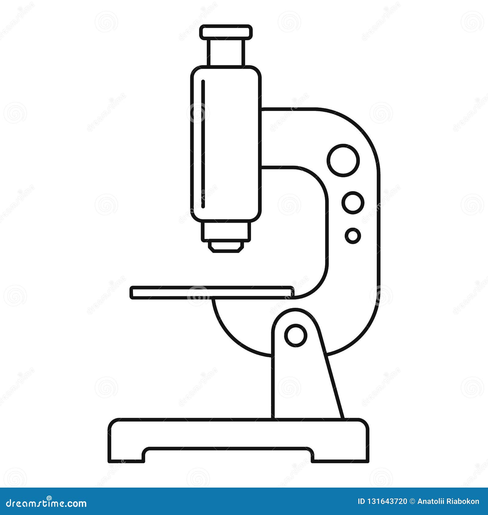 Modern Microscope Icon, Outline Style Stock Vector - Illustration of ...