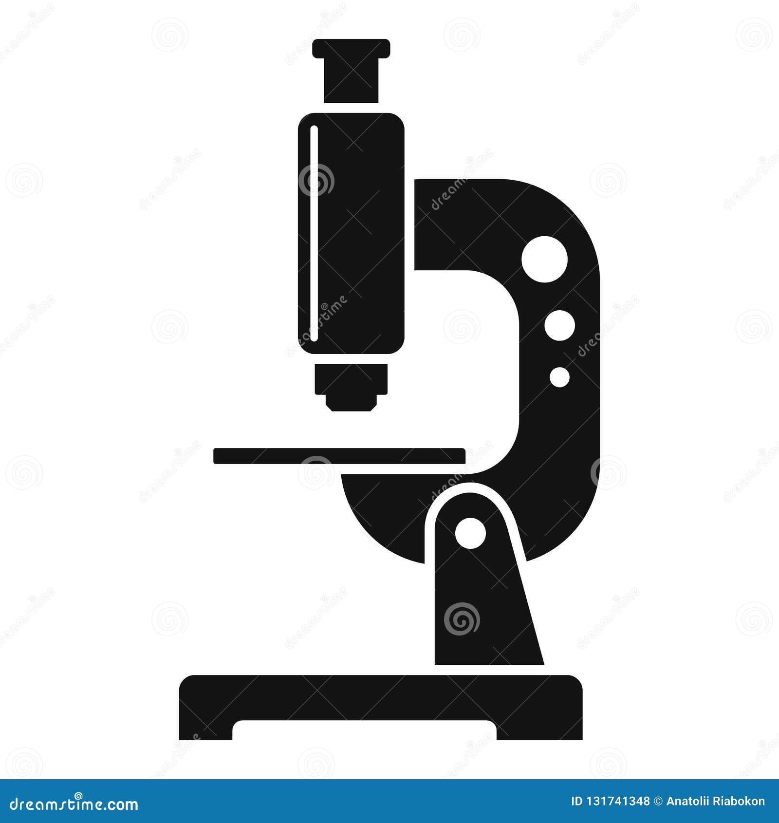 Modern Microscope Icon, Simple Style Stock Vector - Illustration of ...