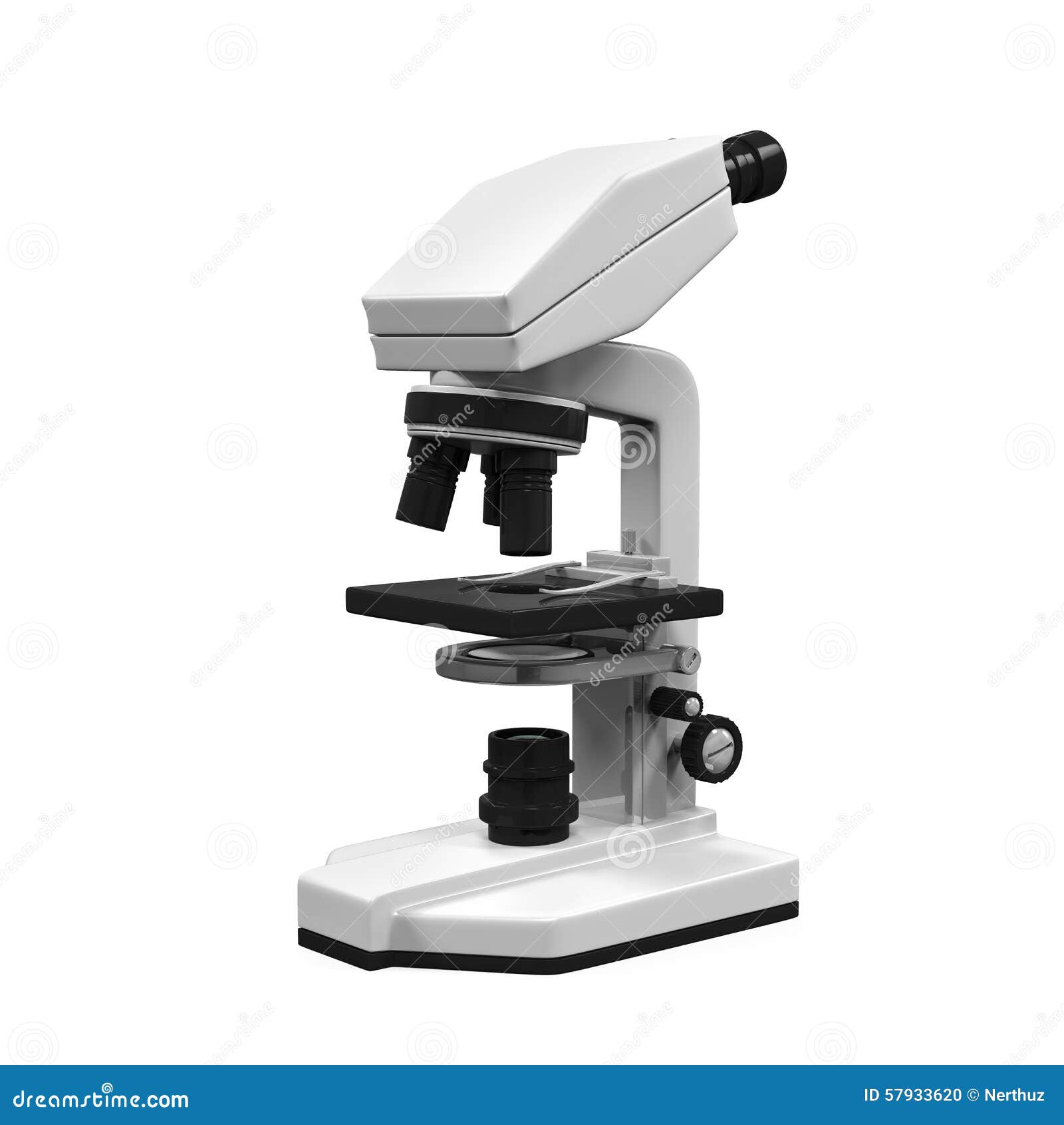 Modern Microscope stock illustration. Illustration of microscopy - 57933620