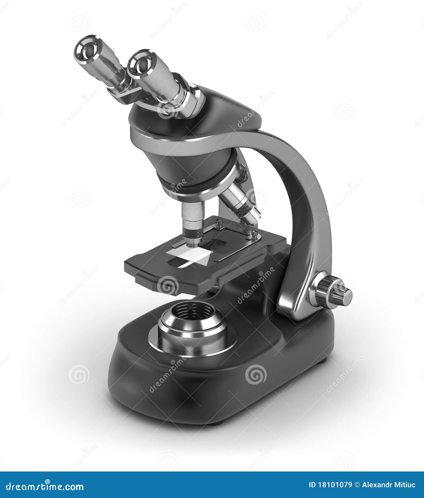 Modern Microscope Isometric View Stock Illustration - Illustration of ...
