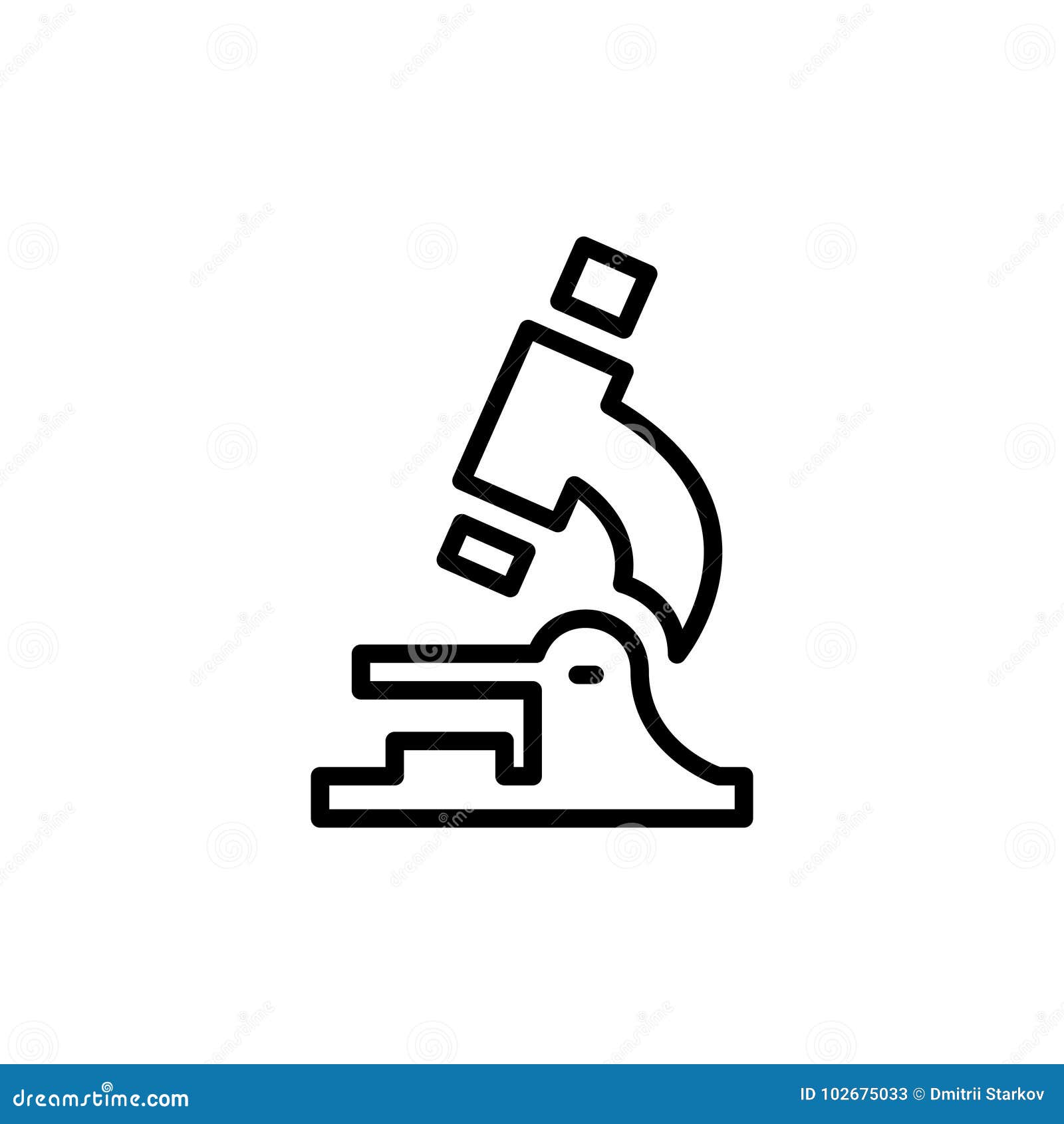 Modern Microscope Line Icon. Stock Vector - Illustration of macro ...