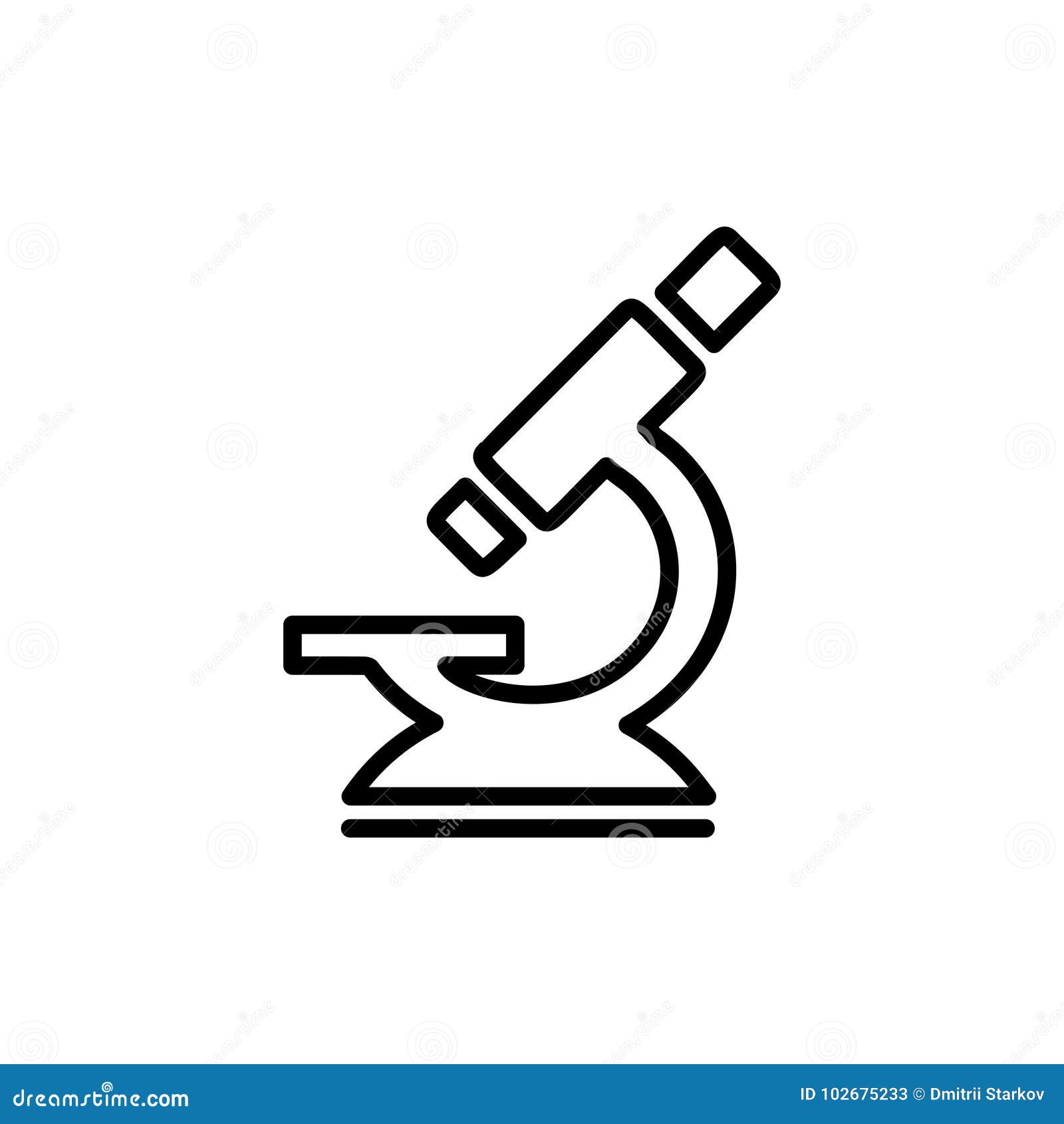 Modern Microscope Line Icon. Stock Vector - Illustration of organism ...
