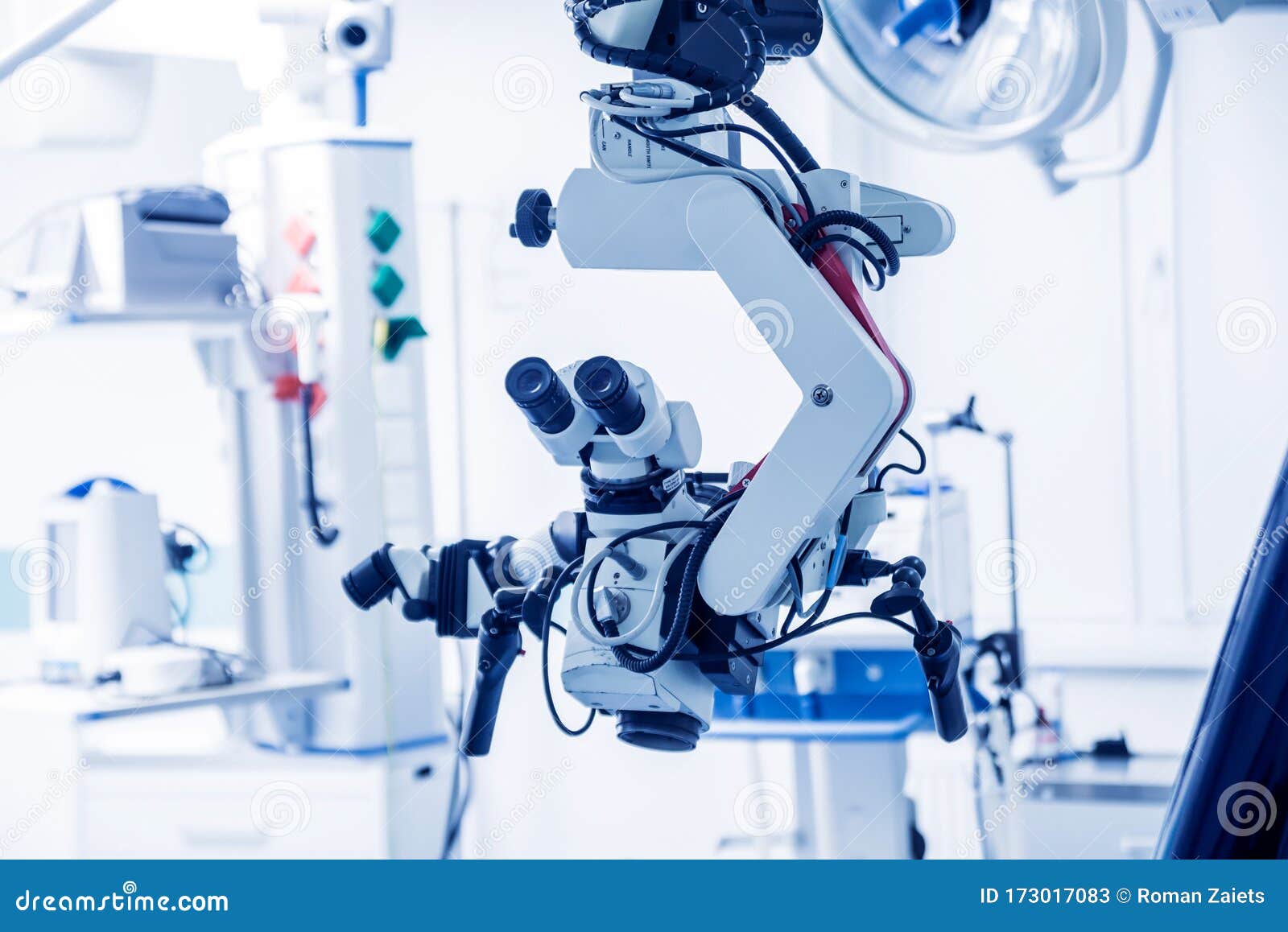 Modern Microscope for Operations in Surgery Room at the Hospital. Stock ...